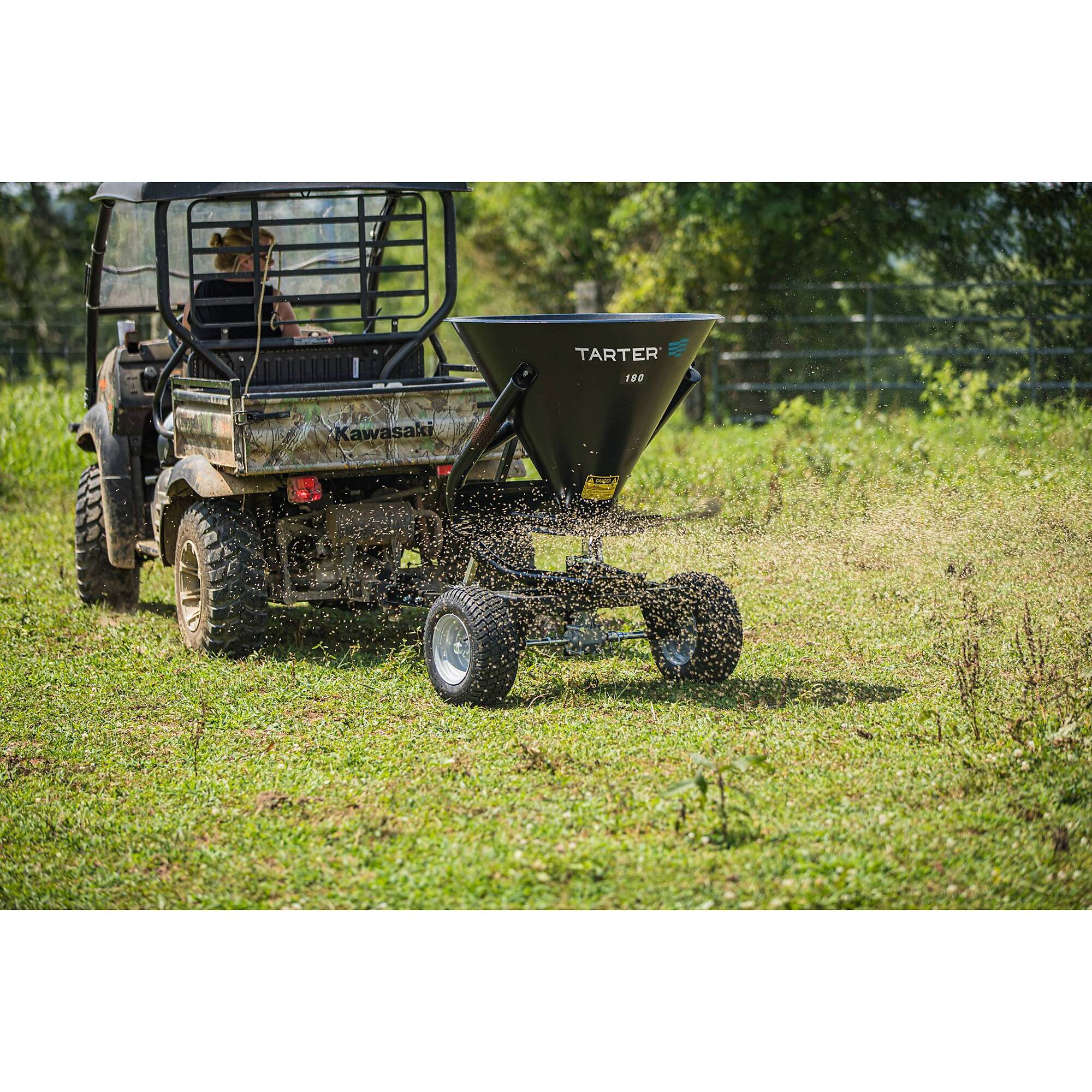 Tarter ATV/UTV Pull-Behind Spreader - 5-Bushel Capacity, 16in. x 6.50 ...