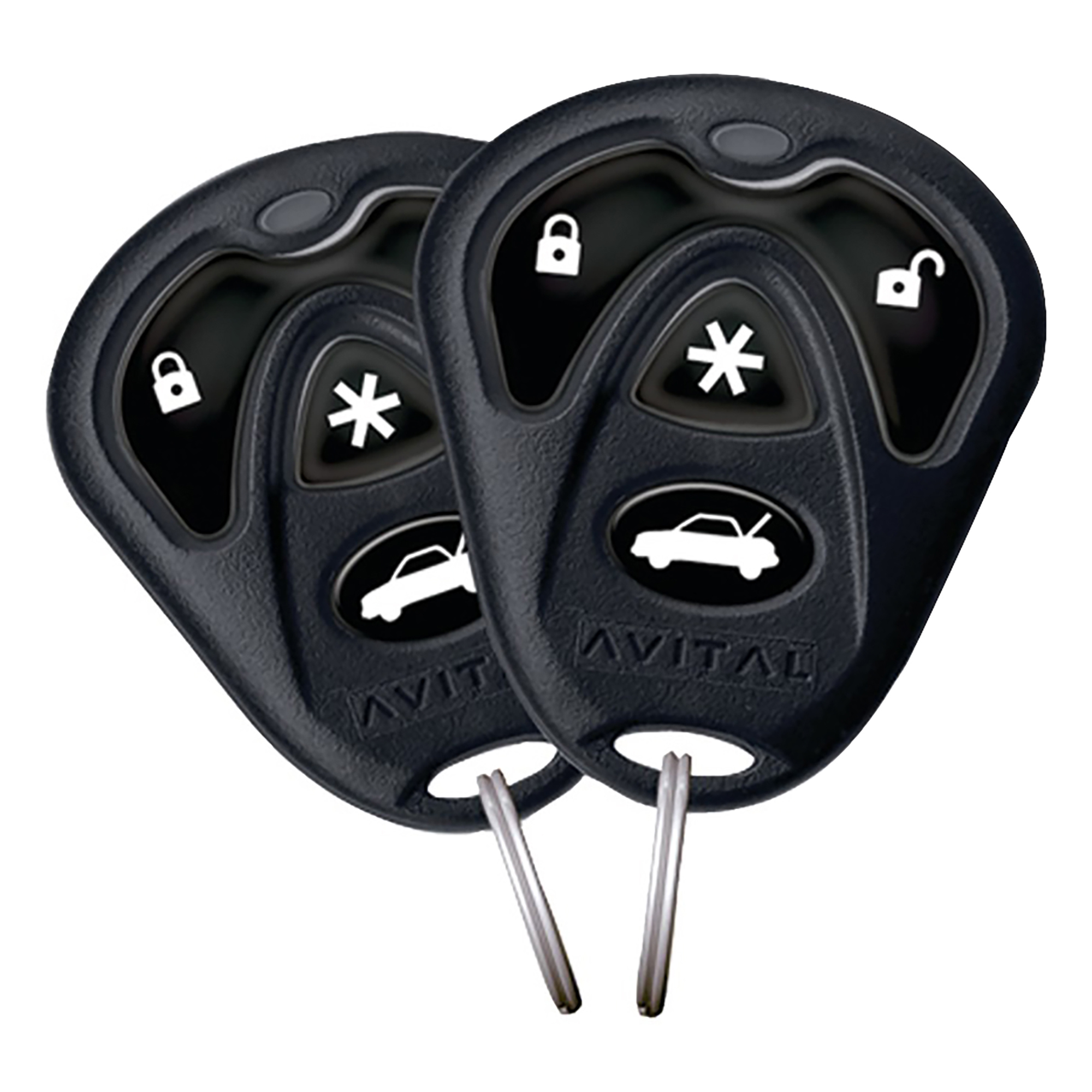 Avital, Keyless Entry with Two 4-Button Remotes, Power Source Battery ...