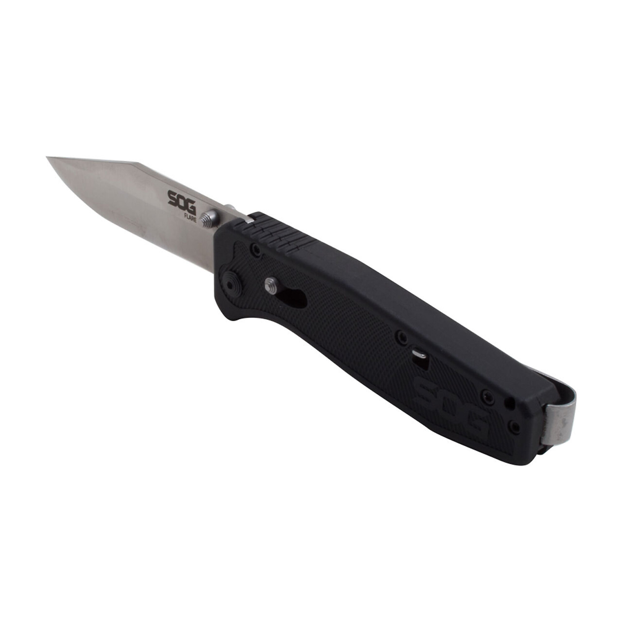 SOG, Flare, Folding Knife, Blade Size 3.5 in, Handle Length 4.5 in ...