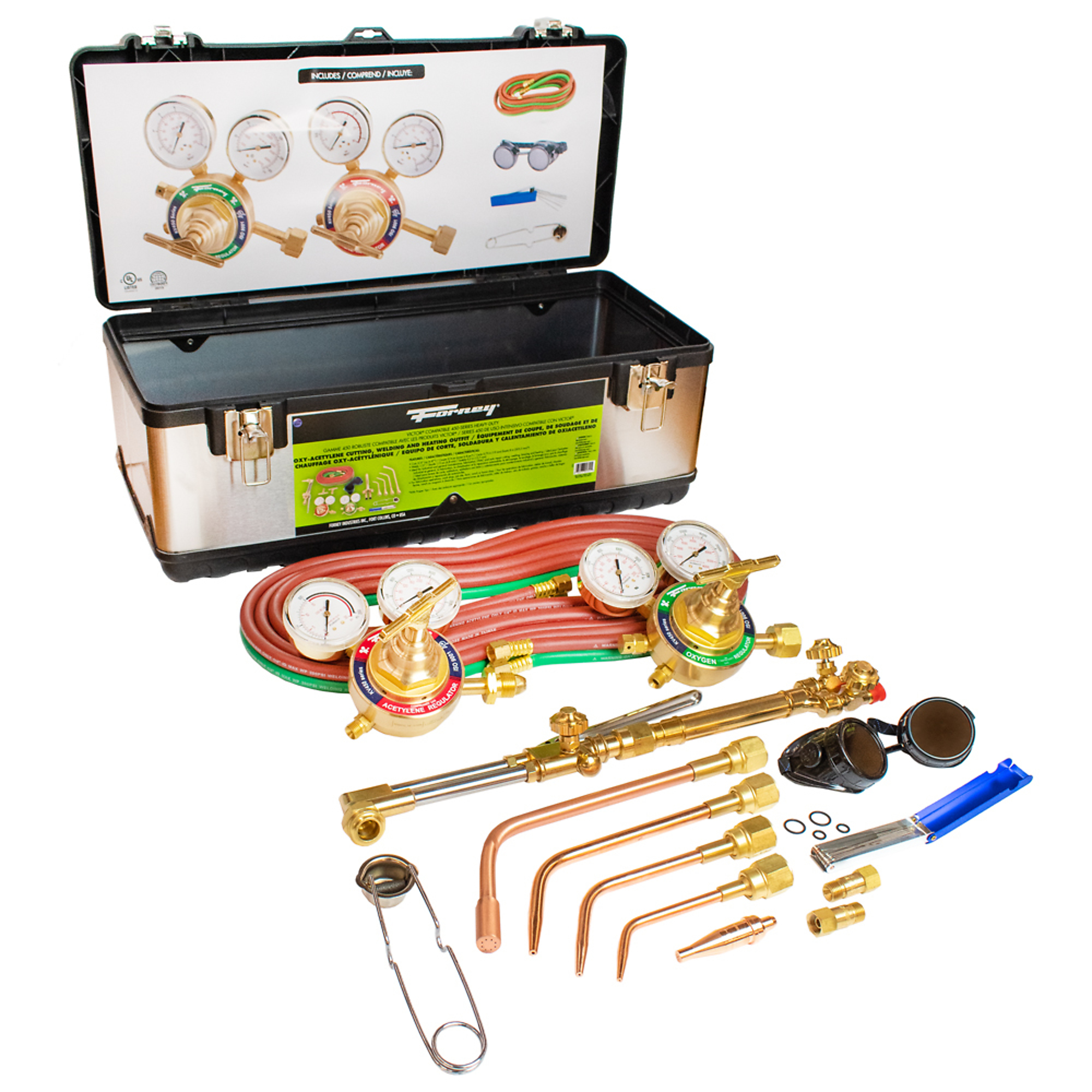 Forney, Oxygen-Acetylene Cutting, Brazing and Welding Kit, Included ...