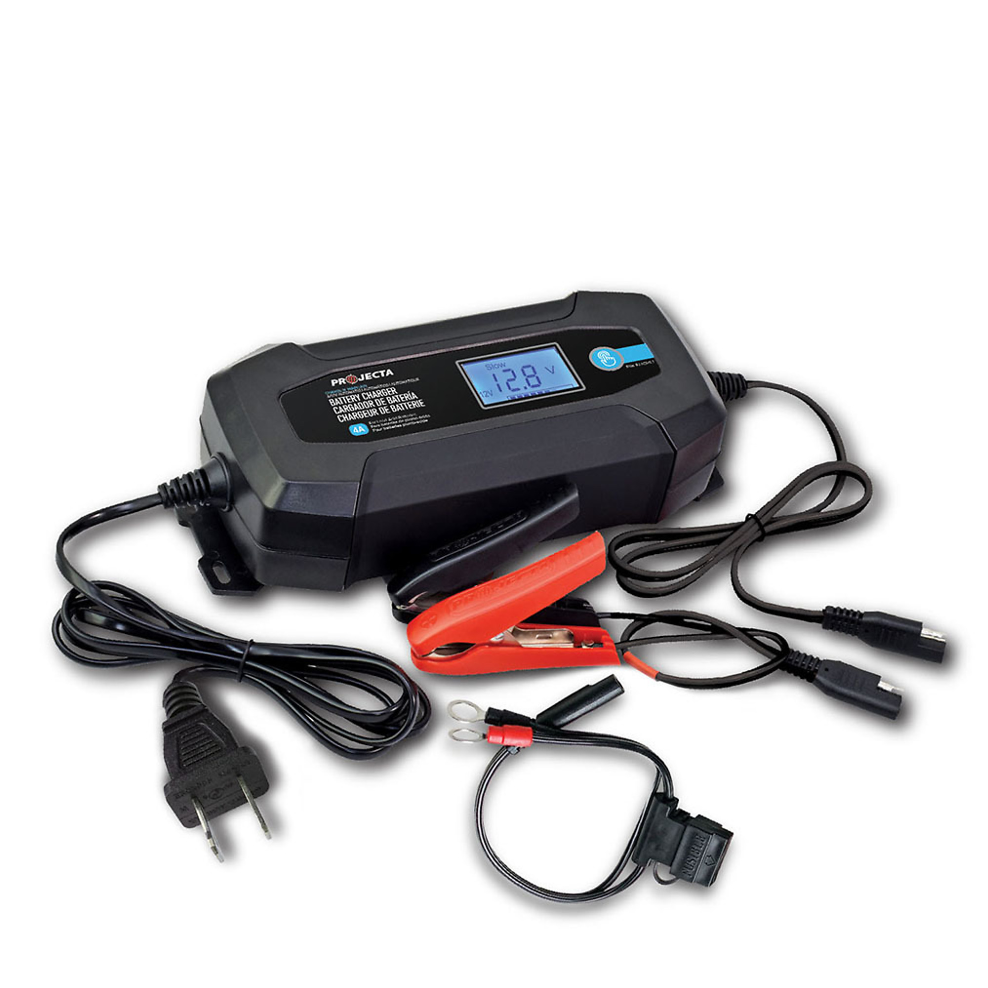 BWI Projecta, 8 Stage Automatic Battery Charger 6/12V 4A, Volts 6/12 Max. Amps 4 Model# PJ-AC040 ...