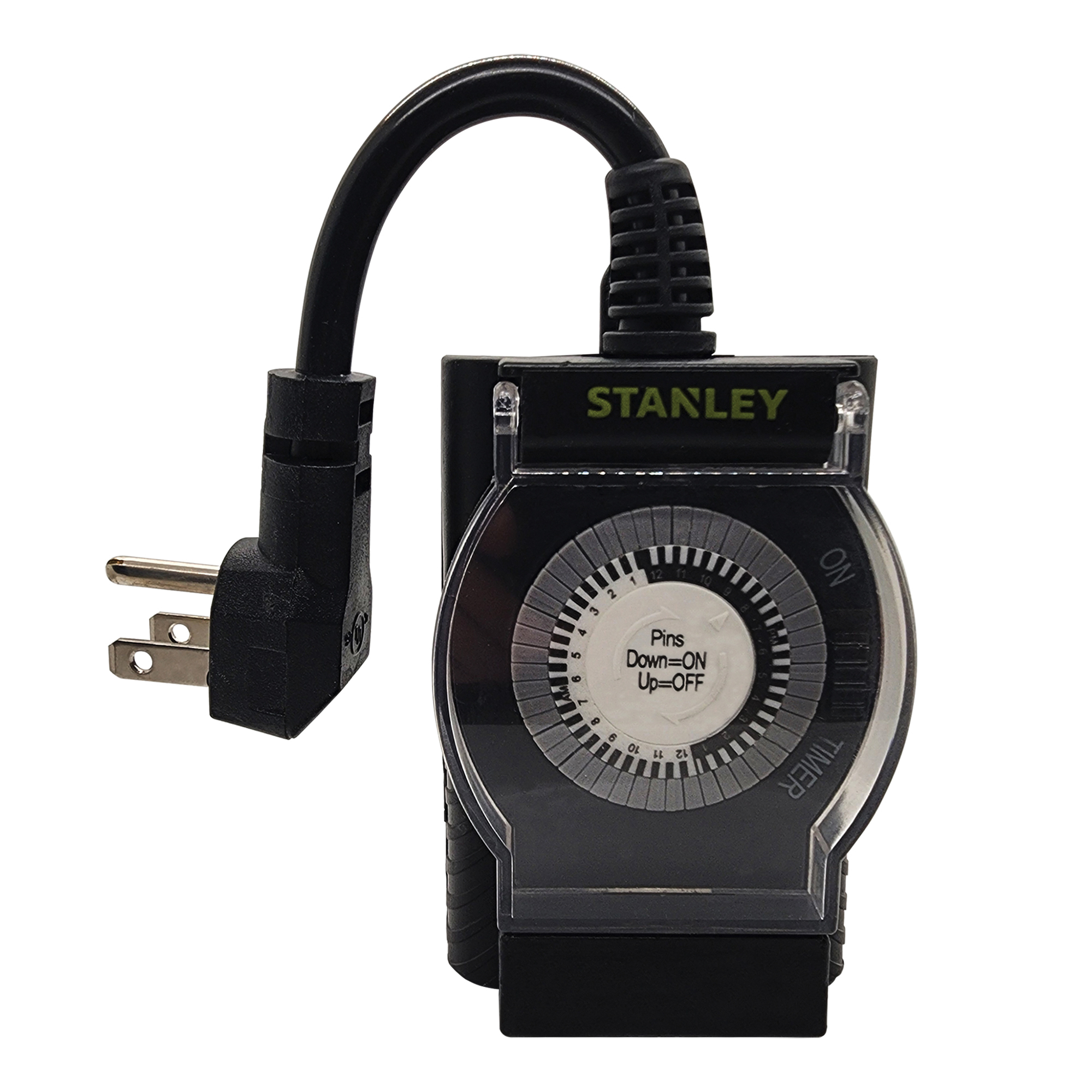 Stanley TIMEIT, Outdoor Twin-Outlet 24-Hour Mechanical Timer, Cord ...