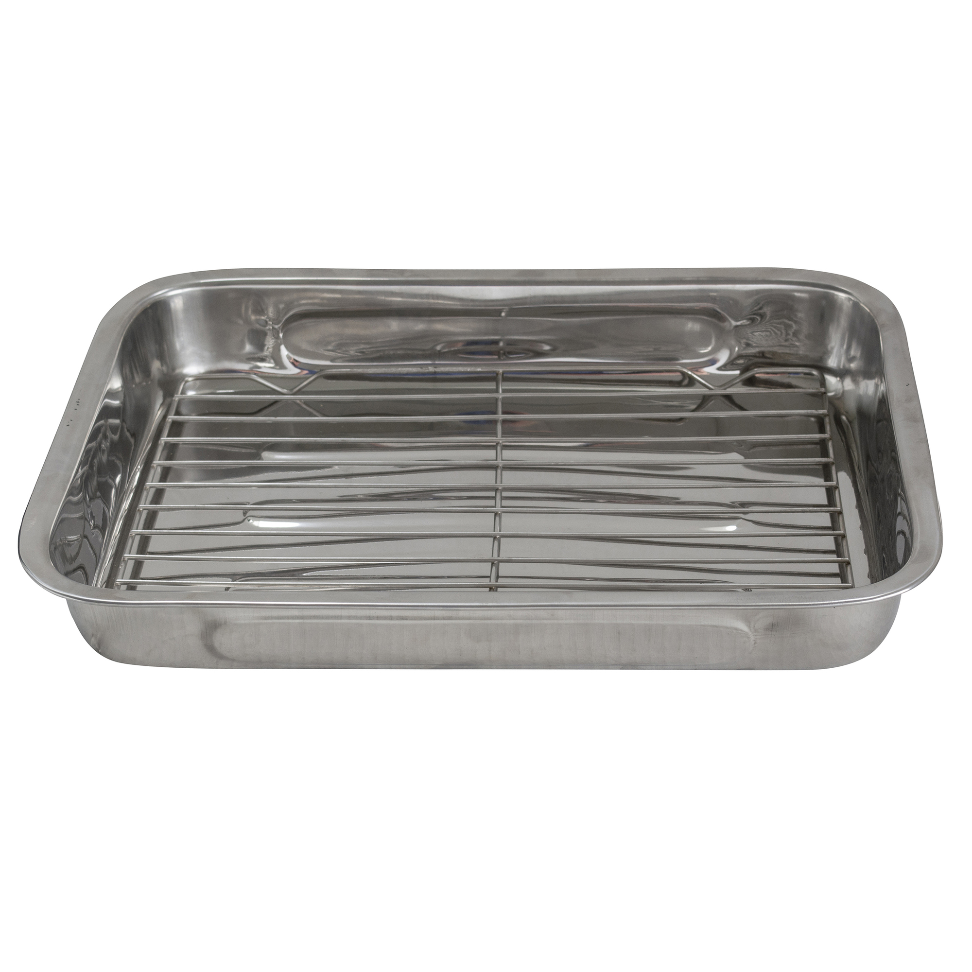 AMERIHOME, 2 Piece Stainless Steel Roasting Set, Included (qty.) 2 ...