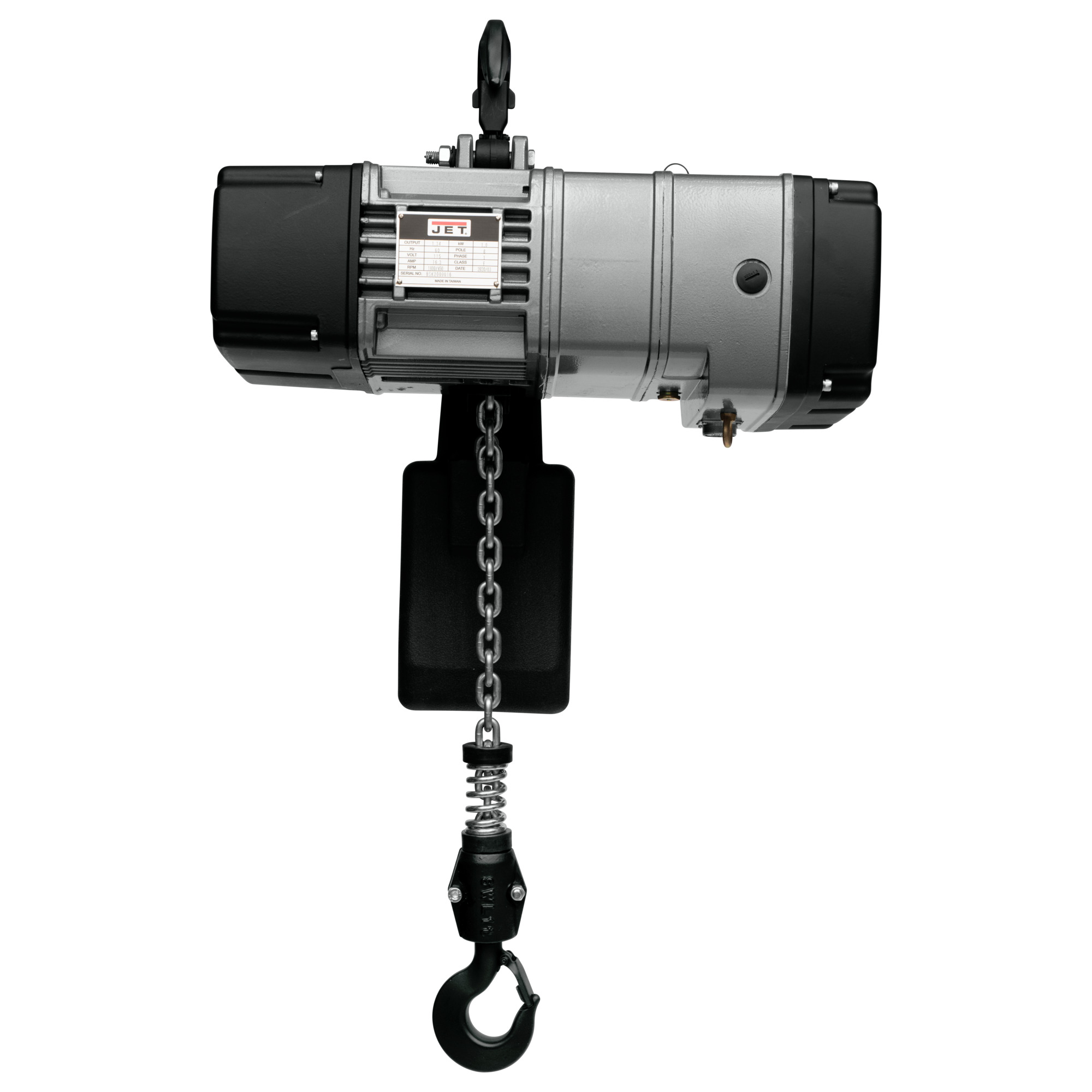 JET, Electric Hoist, Capacity 2000 lb, Lift Height 20 ft, Model ...