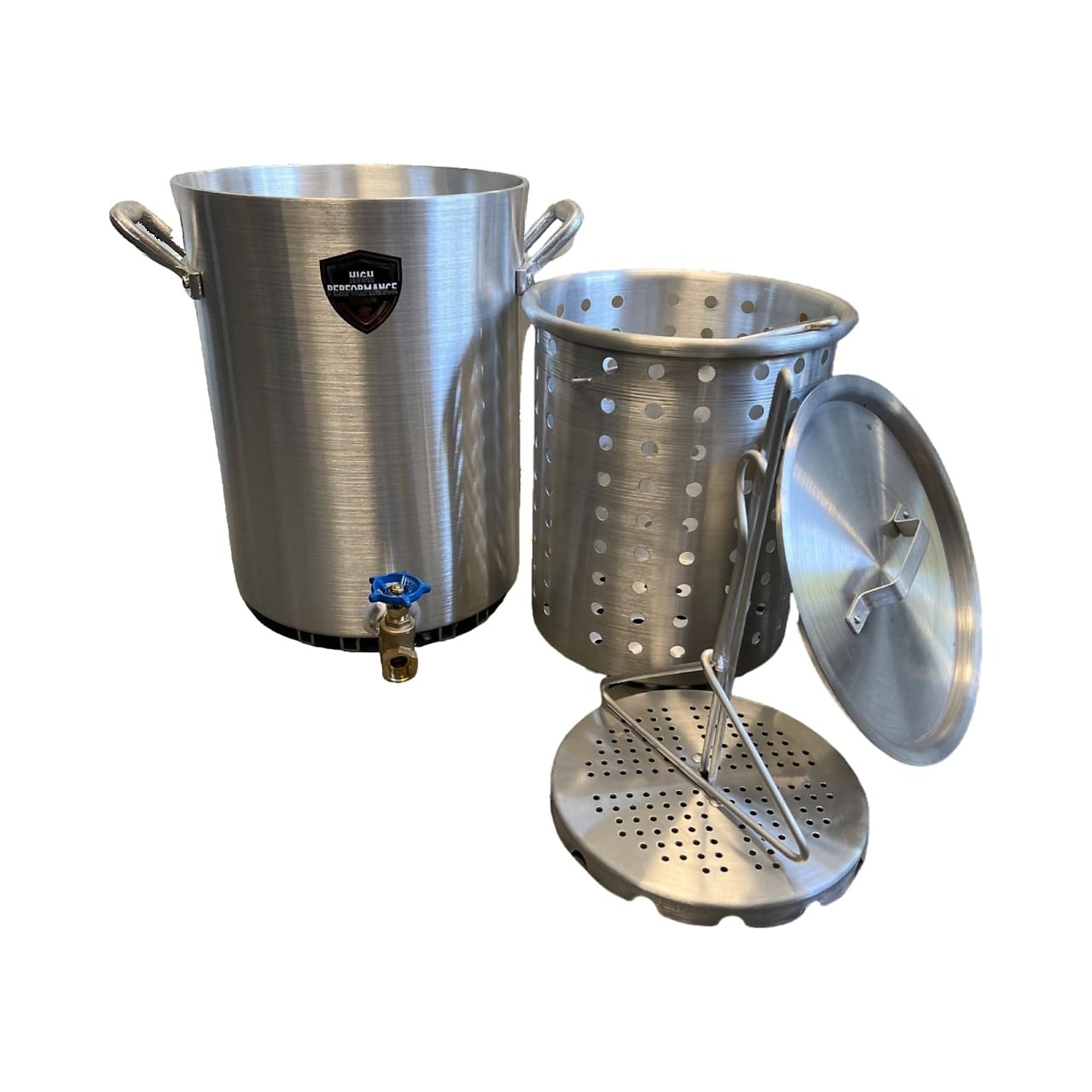 High Performance Cookers, 30 QT Stock Pot with Basket and Lid, Pieces ...