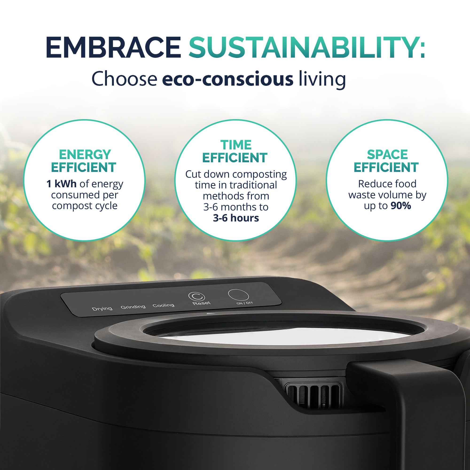 luma, Electric Kitchen Composter, 2.5L Capacity Odorless, Model ...