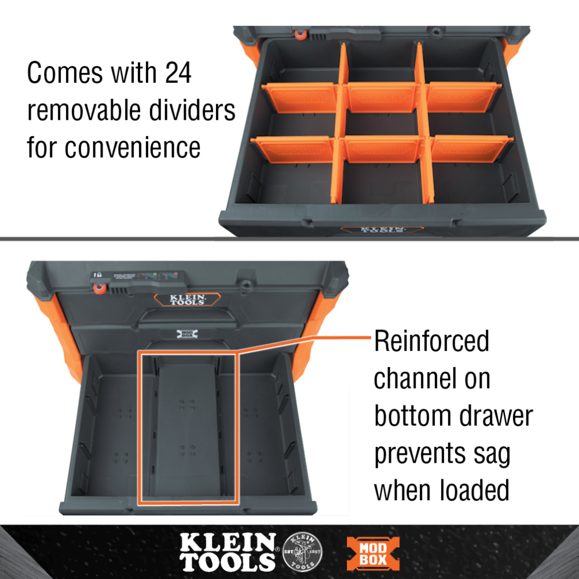 Klein Tools, MODbox Three Drawer Toolbox, Model# 54823MB | Northern Tool