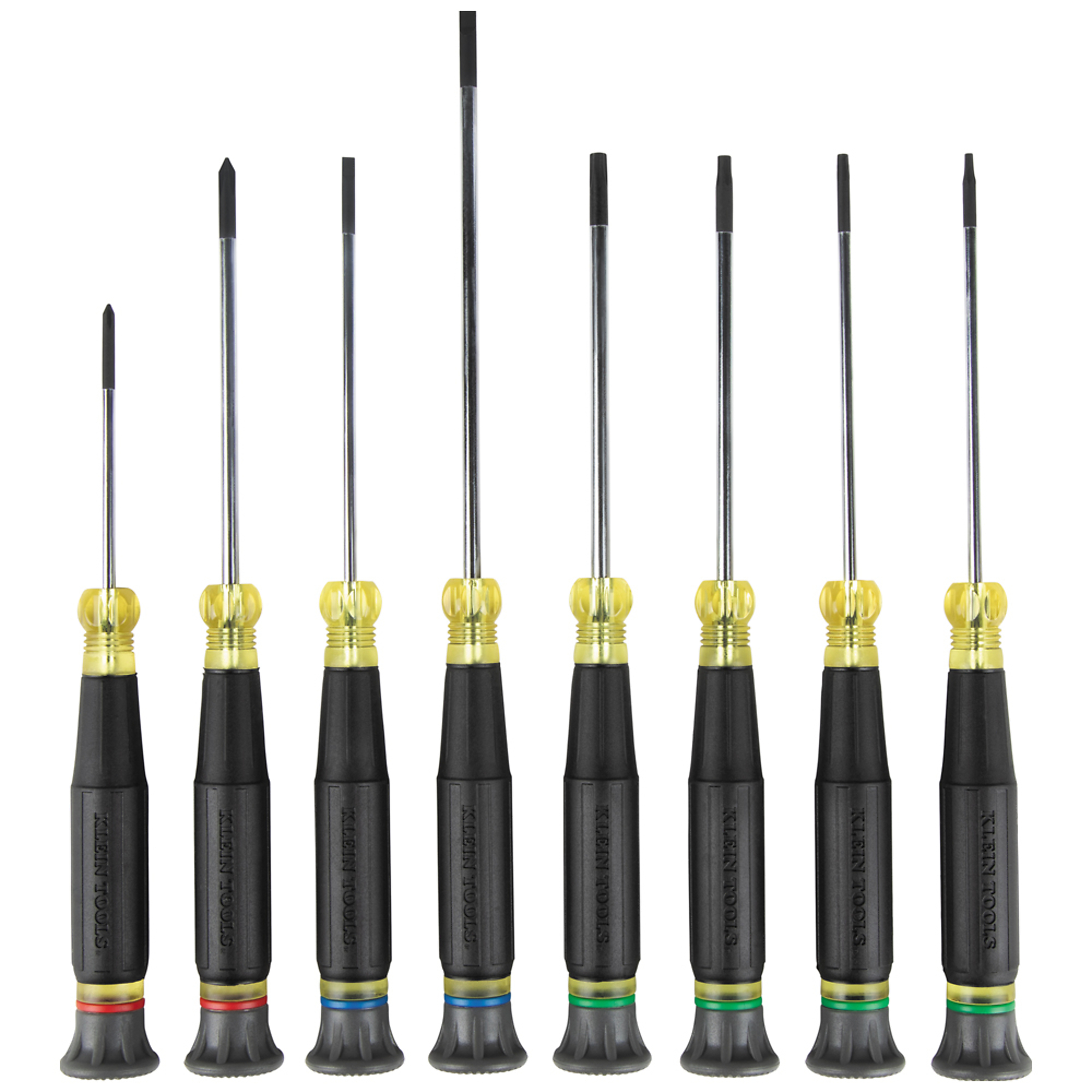 Klein Tools, Precision Screwdriver Set, Slotted, Phillips, and, Drive ...