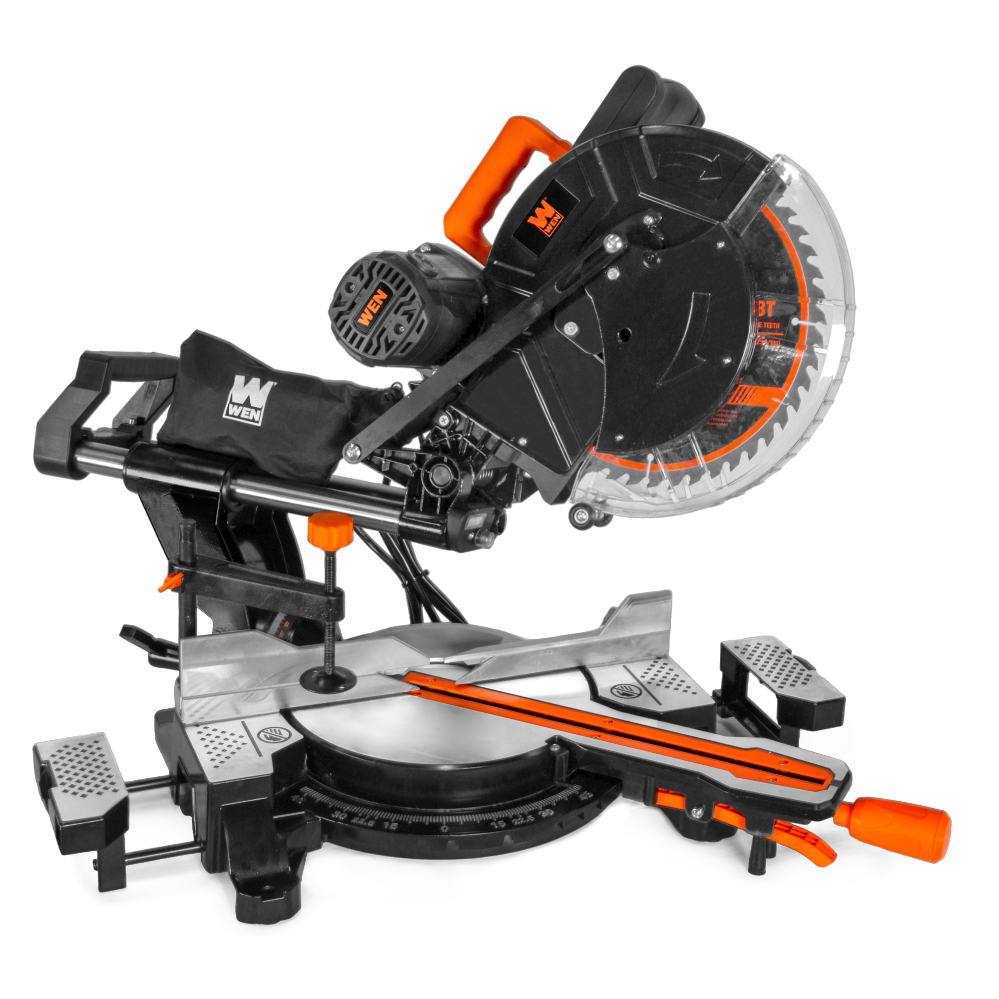 WEN, 12in. Slide Compound Miter Saw, Max. Speed 3800 rpm, Amps 15 Model ...
