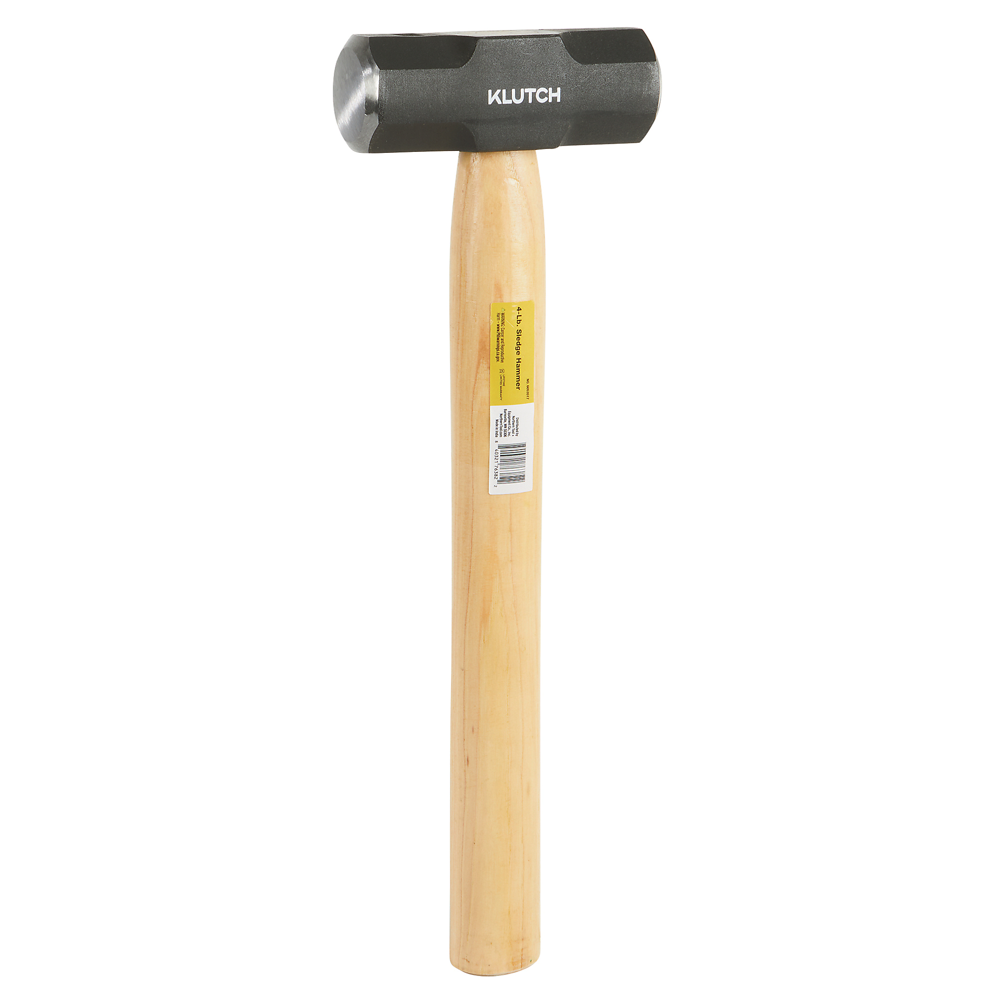 Klutch, Klutch 4lb Sledge Hammer with Hickory Handle, Handle Length 15.37 in, Model# 102703 ...