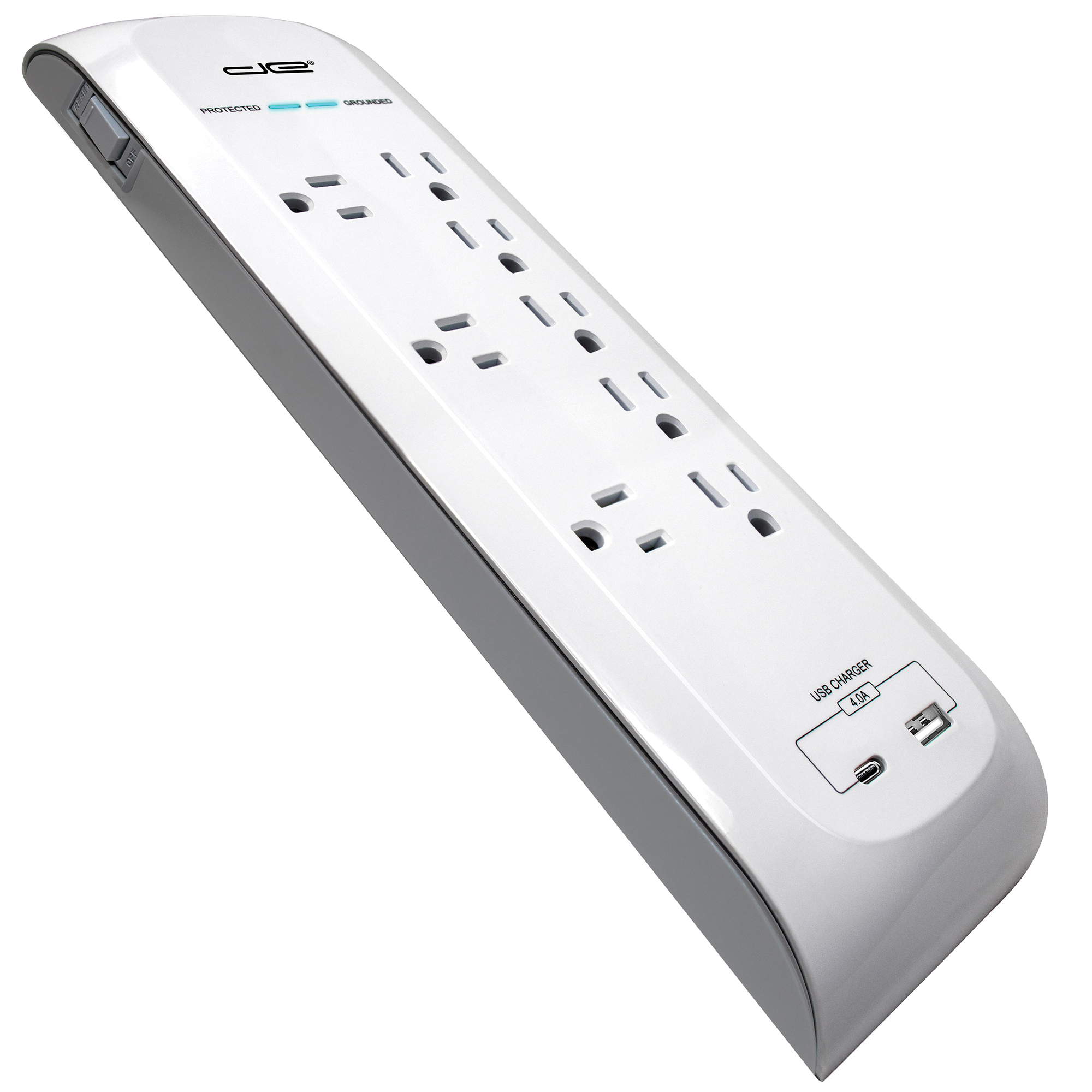 Digital Energy, 8-Outlet USB-A USB-C Surge Protector Power Strip, Cord ...