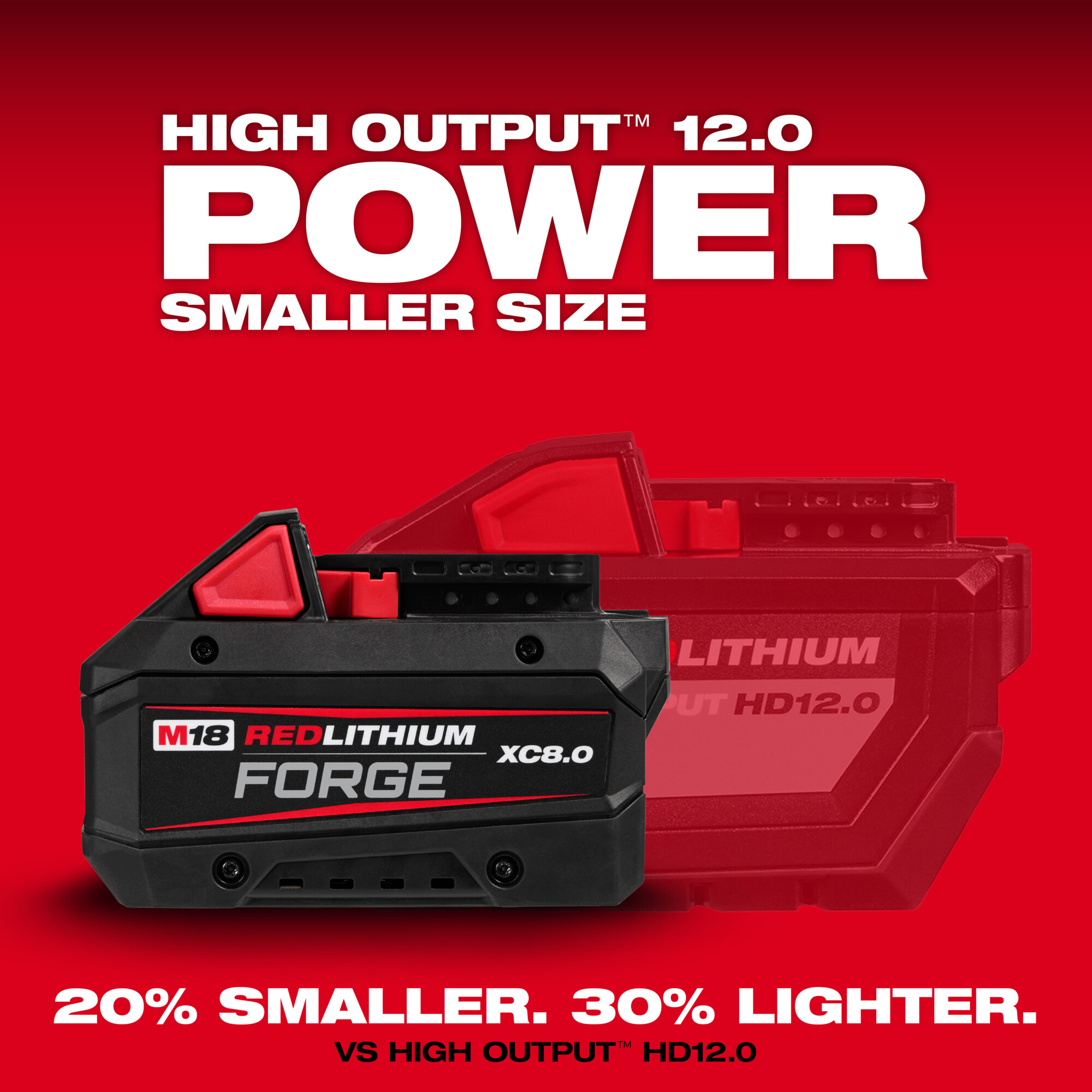 Milwaukee, M18 REDLITHIUM FORGE XC8.0 Battery Pack, Battery Type ...
