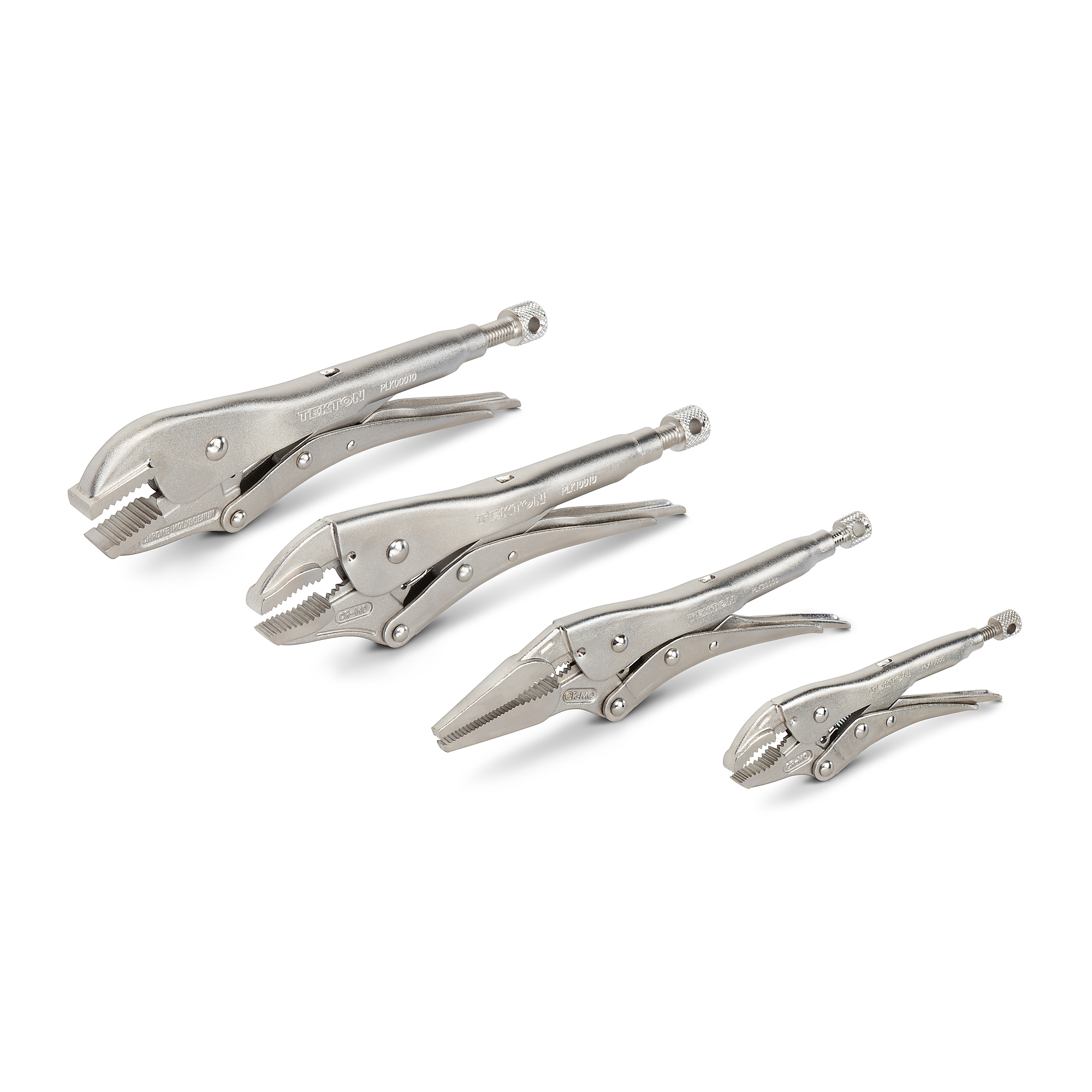 Tekton Locking Pliers Set - 4-Piece, Straight Jaw, Curved Jaw, Long ...