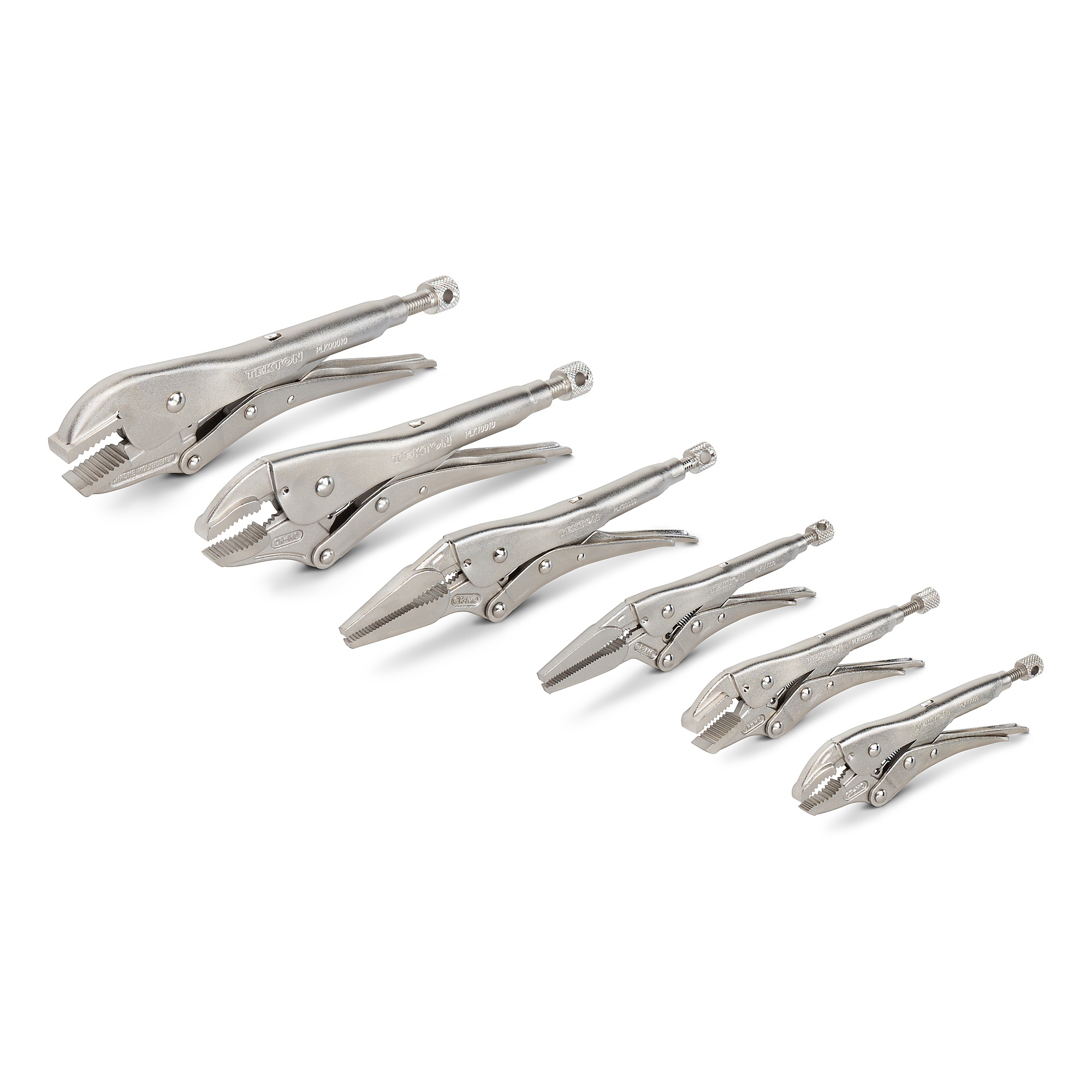 Tekton Locking Pliers Set - 6-Piece, Straight, Curved, Long Nose, Pull ...