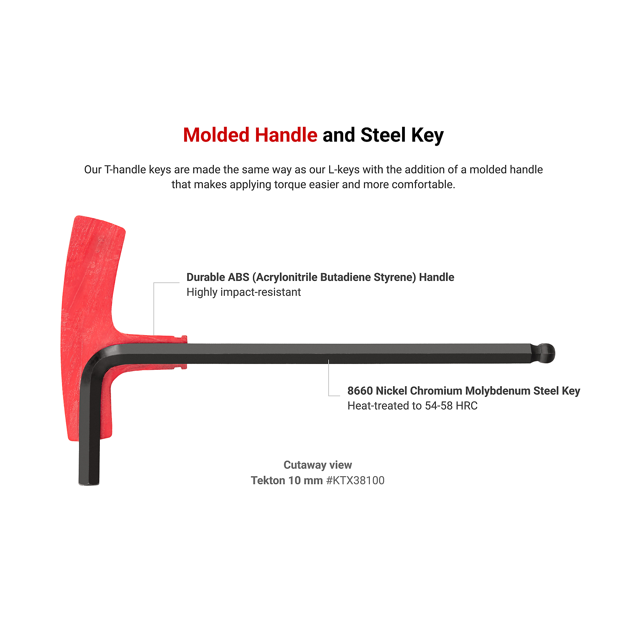 Tekton, 3/32in. Ball End Hex T-Handle Key, Pieces (qty.) 1 Model ...