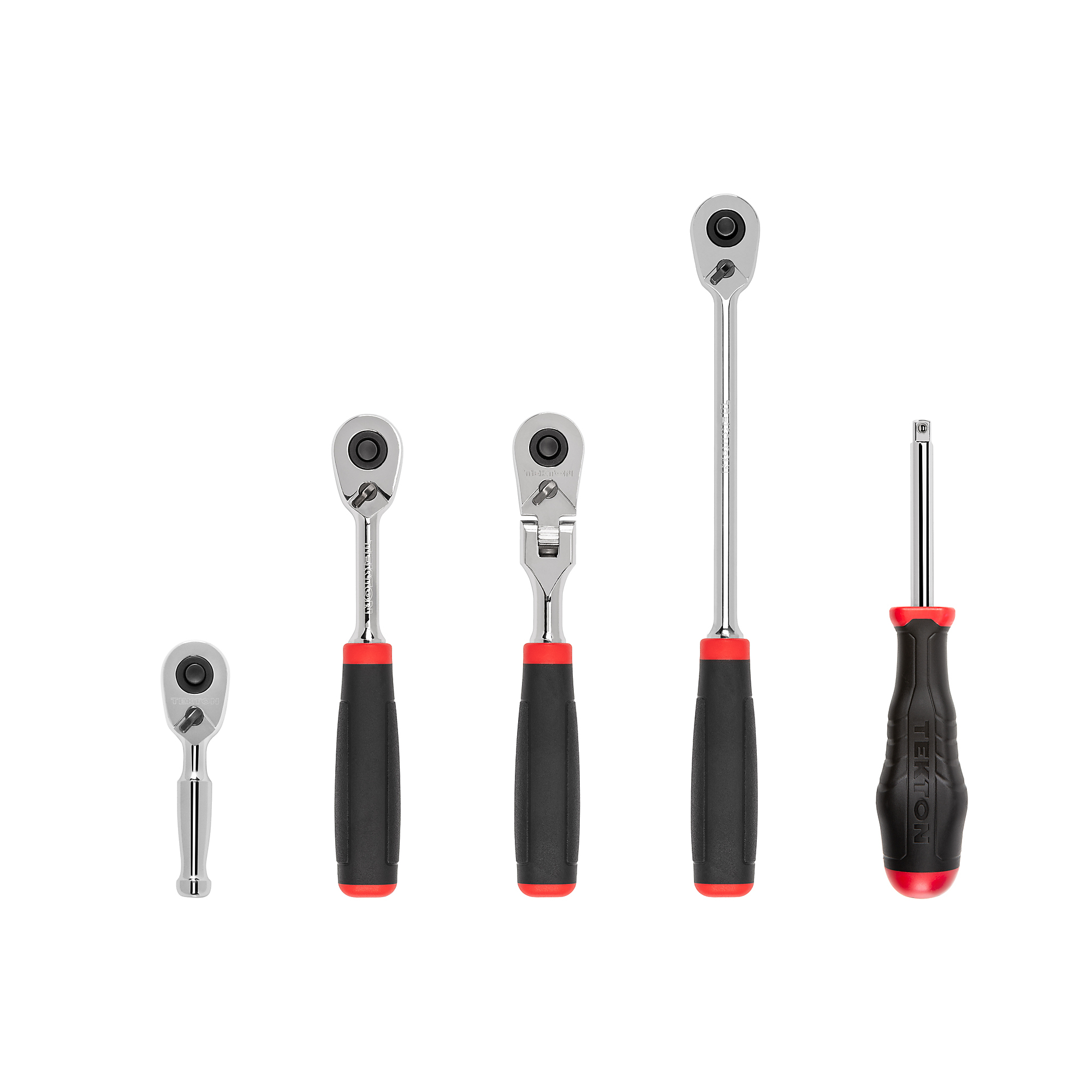 Tekton, 5pc 1/4in. Dr QR Comfort Grip Drive Tools Set, Model# SDR99008 ...