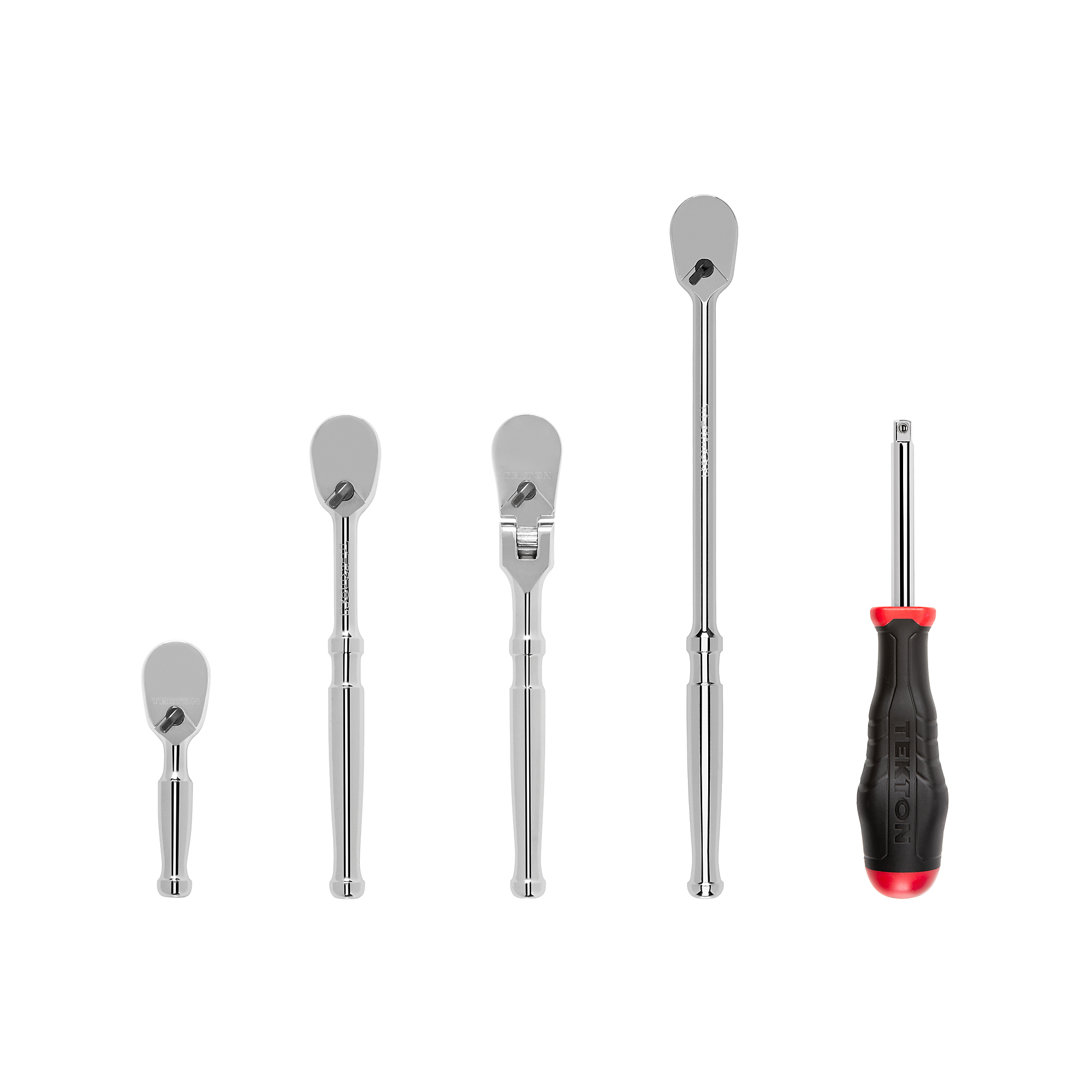 Tekton Ratchet and Spinner Handle Set - 1/4in. Drive, 5-Piece, 90-Tooth ...