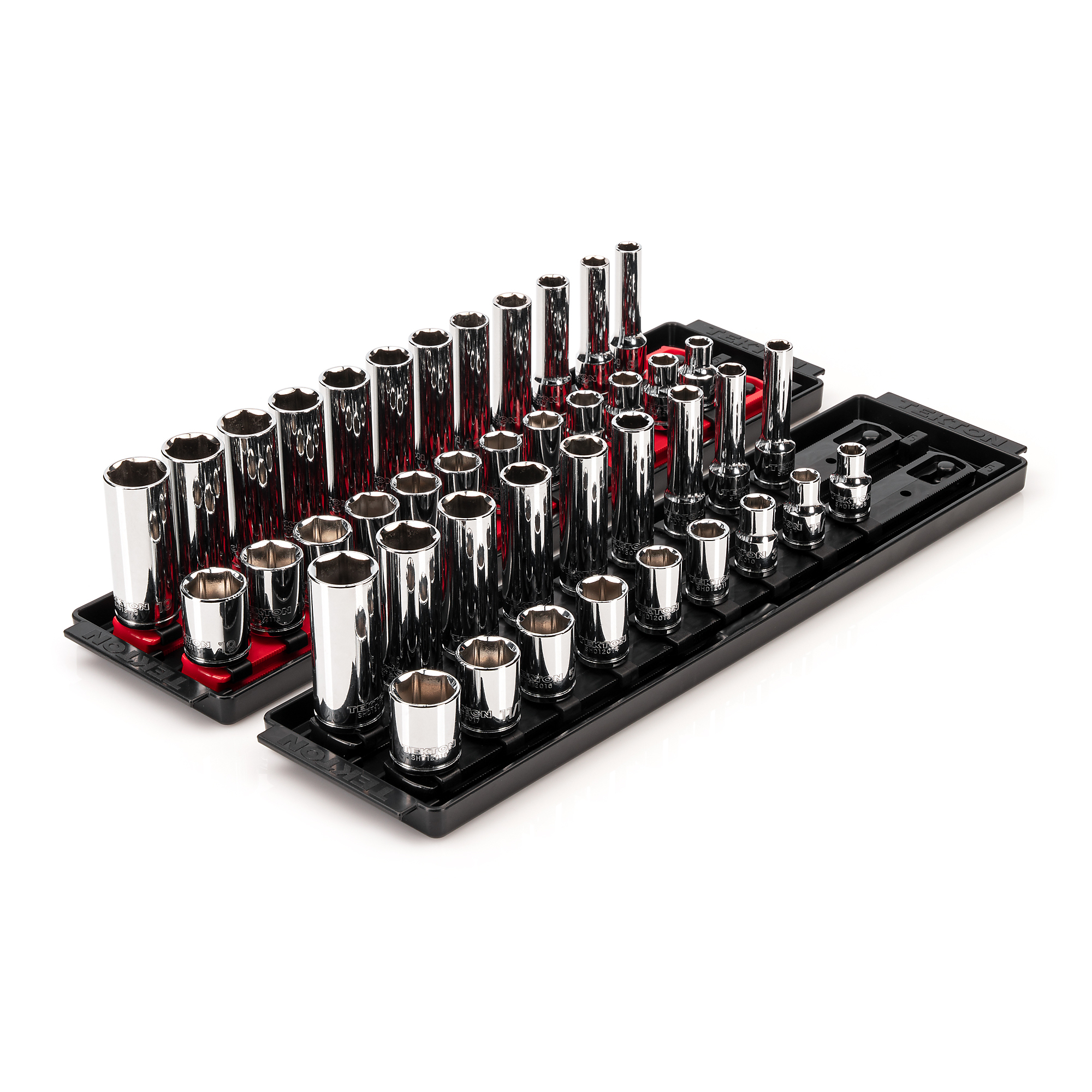 Tekton 42-Piece 3/8in. 6-Point Socket Set with Rails - SAE/Metric ...