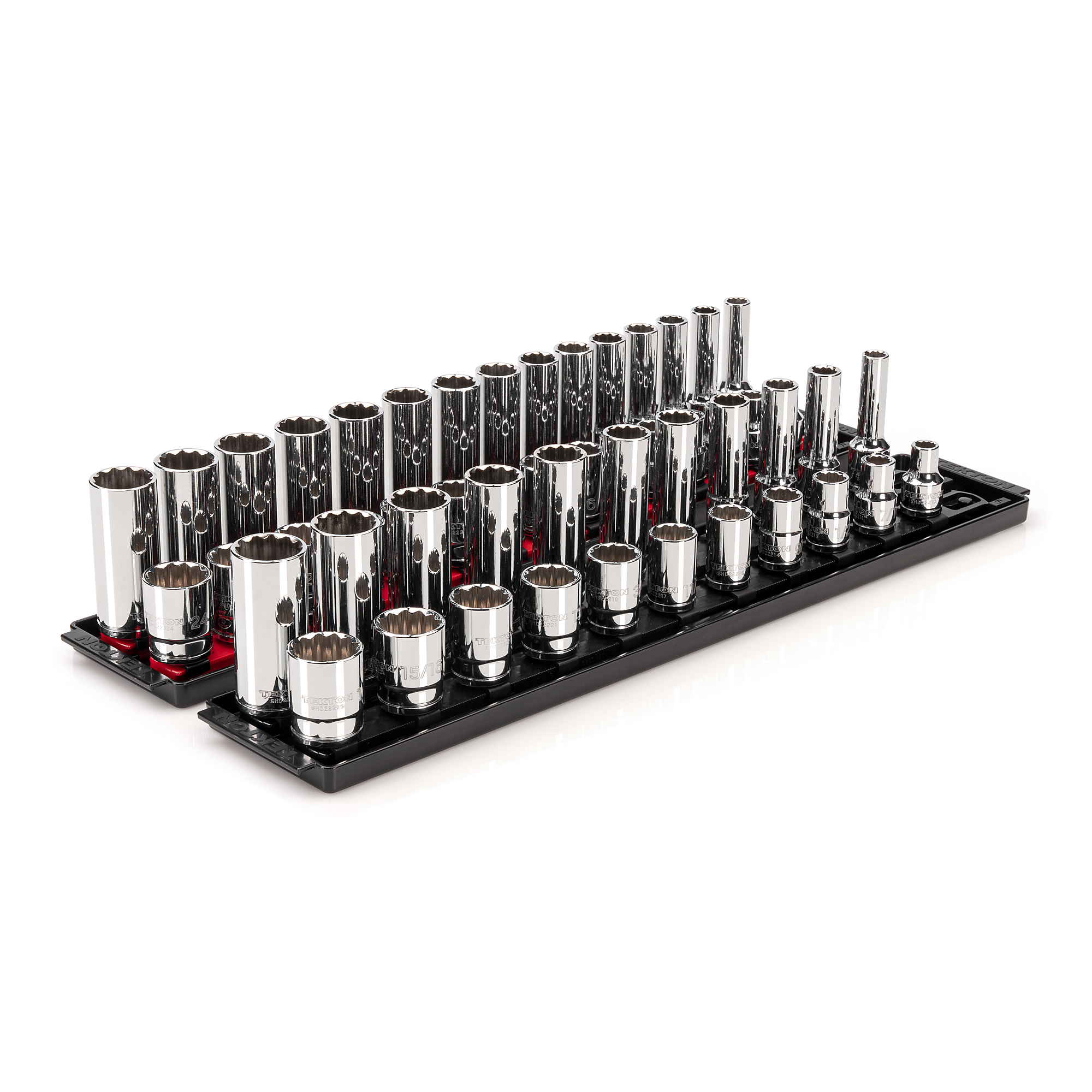 Tekton, 52pc 1/2in. 12pt Socket Set w/Rails (SAE/Metric), Model ...