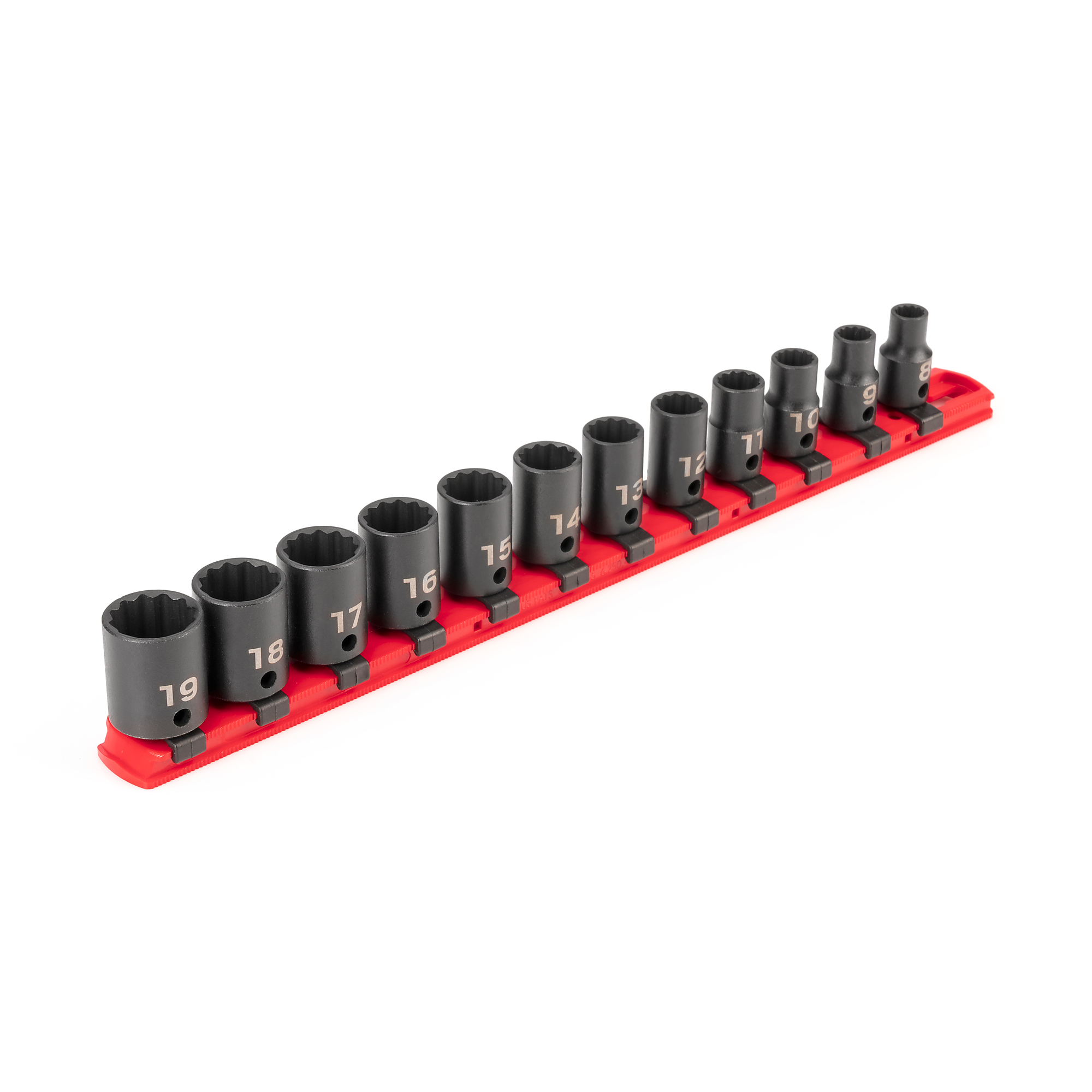 Tekton 3/8in. Drive 12-Point Impact Socket Set with Rail - 12-Pc., 8 ...