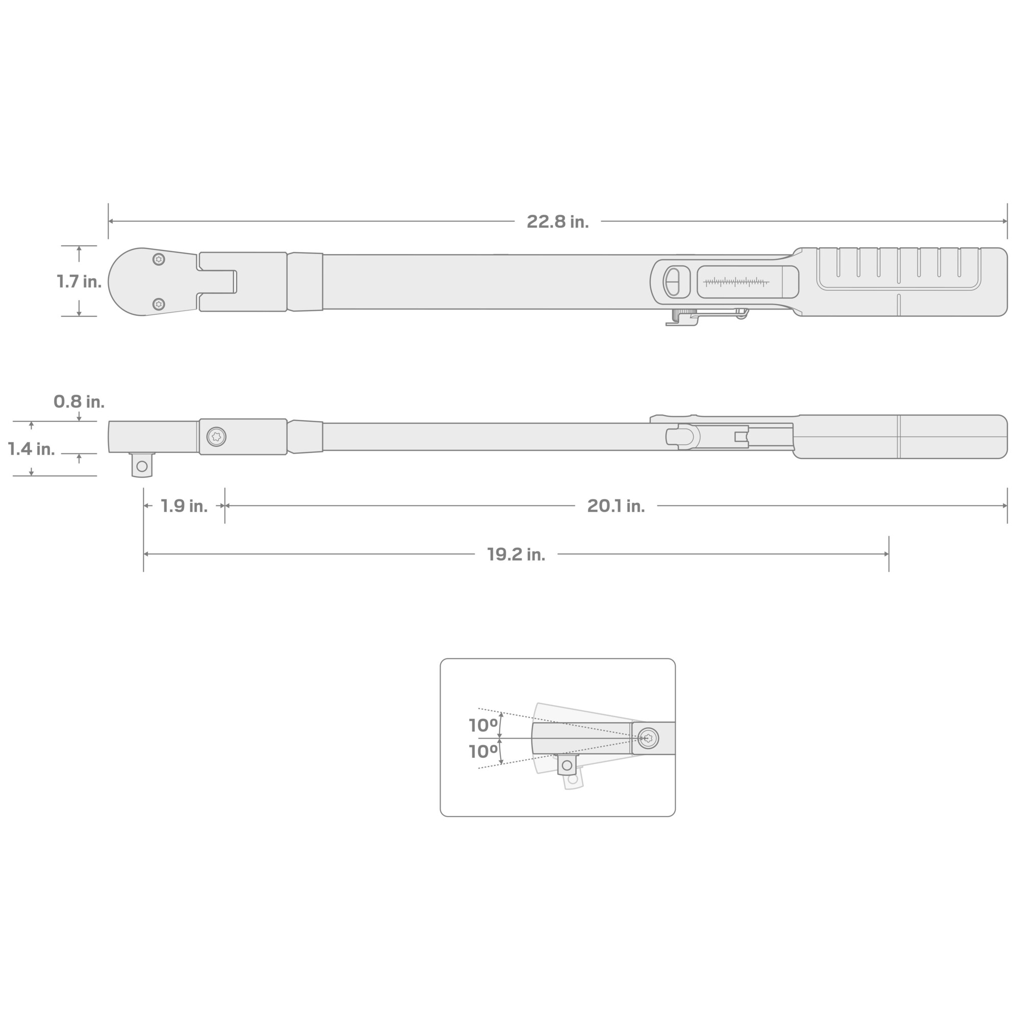 Tekton, 1/2in. 72T Split Beam Torque Wrench (40-250ft.-lb), Model ...
