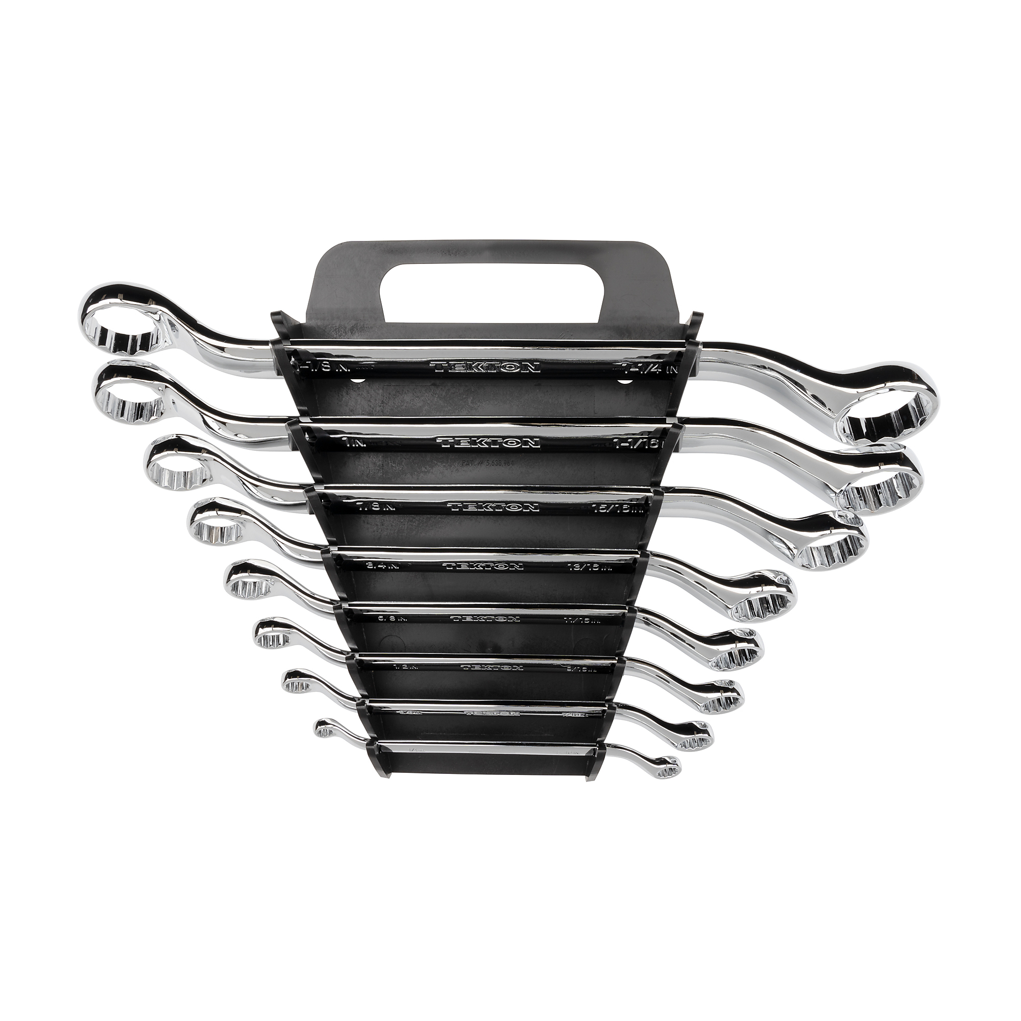 Tekton 45-Degree Offset Box End Wrench Set with Holder - 8-Pc., SAE ...