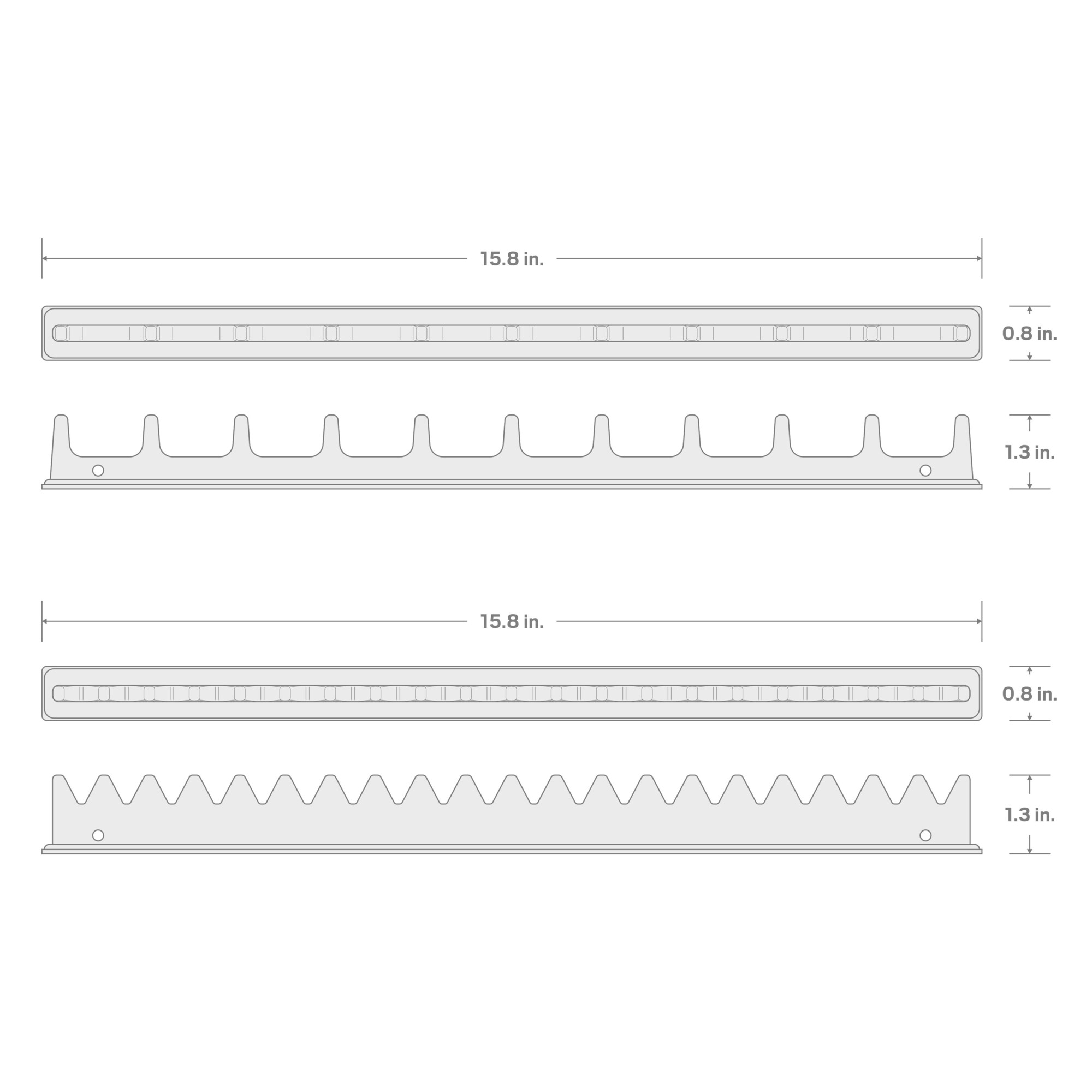 Tekton, 20-Tool Screwdriver Rails (Black), Model# ODR12201 | Northern Tool