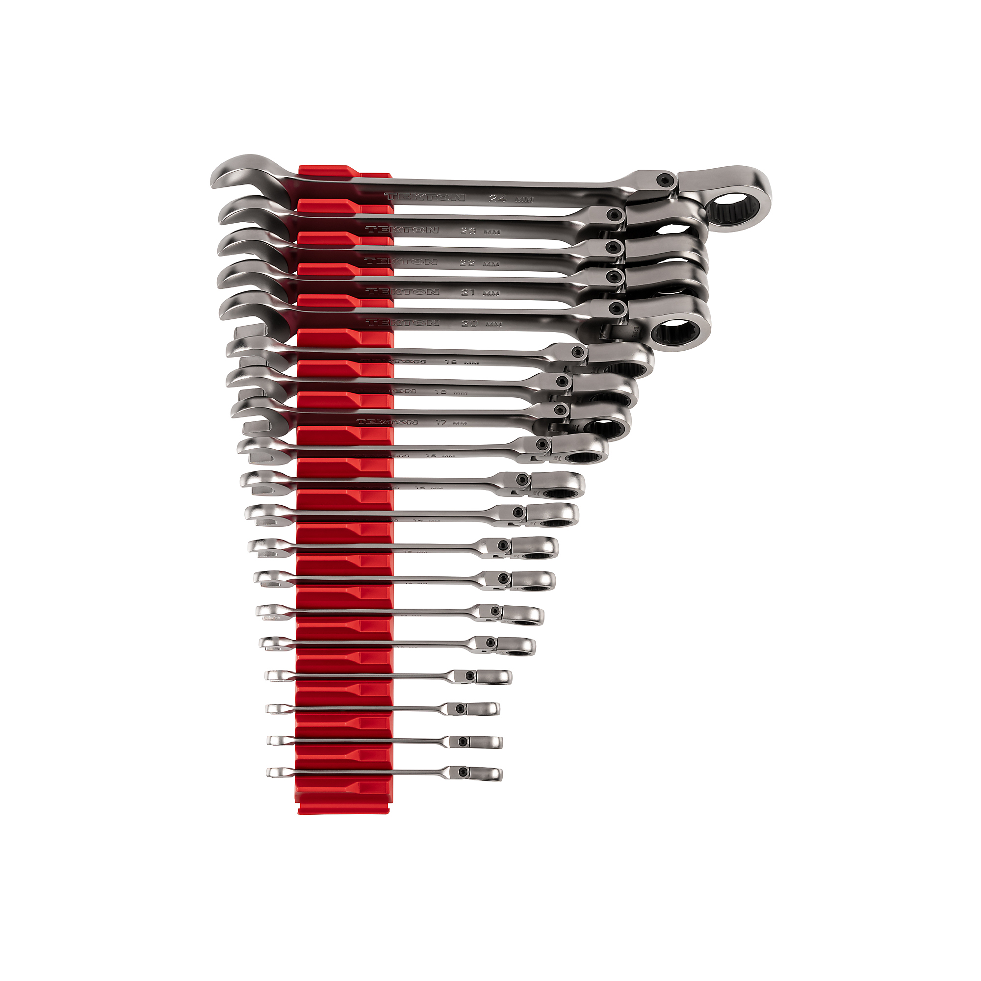 Tekton, 19pc Flex Ratcheting Comb. Wrench Set w/Mod Org, Model ...