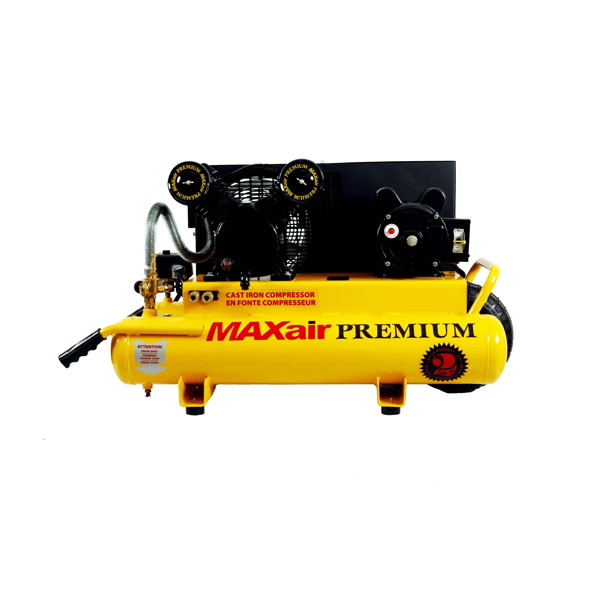 MAXair Electric Wheelbarrow Compressor - 6 CFM, 3 HP, 10 Gal. Tank, 112 ...