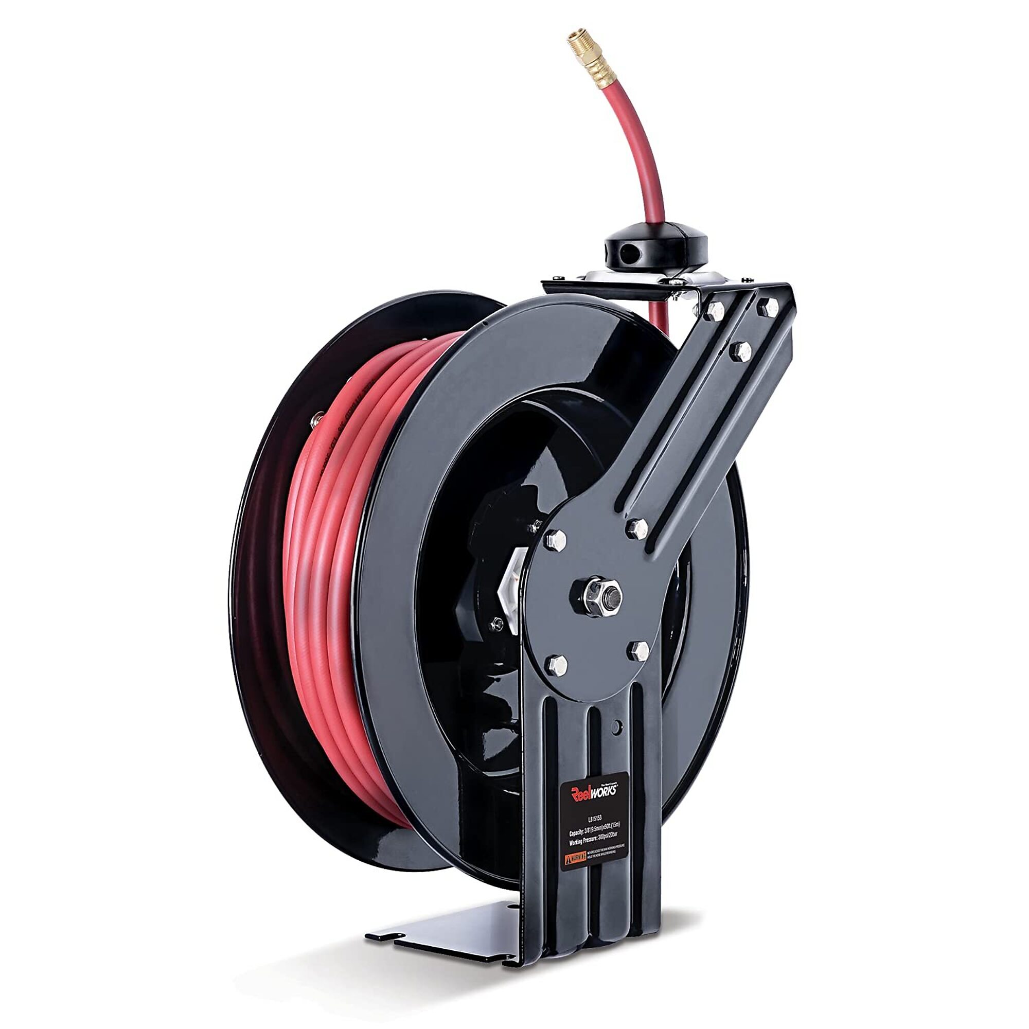 ReelWorks, Air Hose Reel 3/8in. x 50ft., Hose Diameter 3/8 in, Hose ...