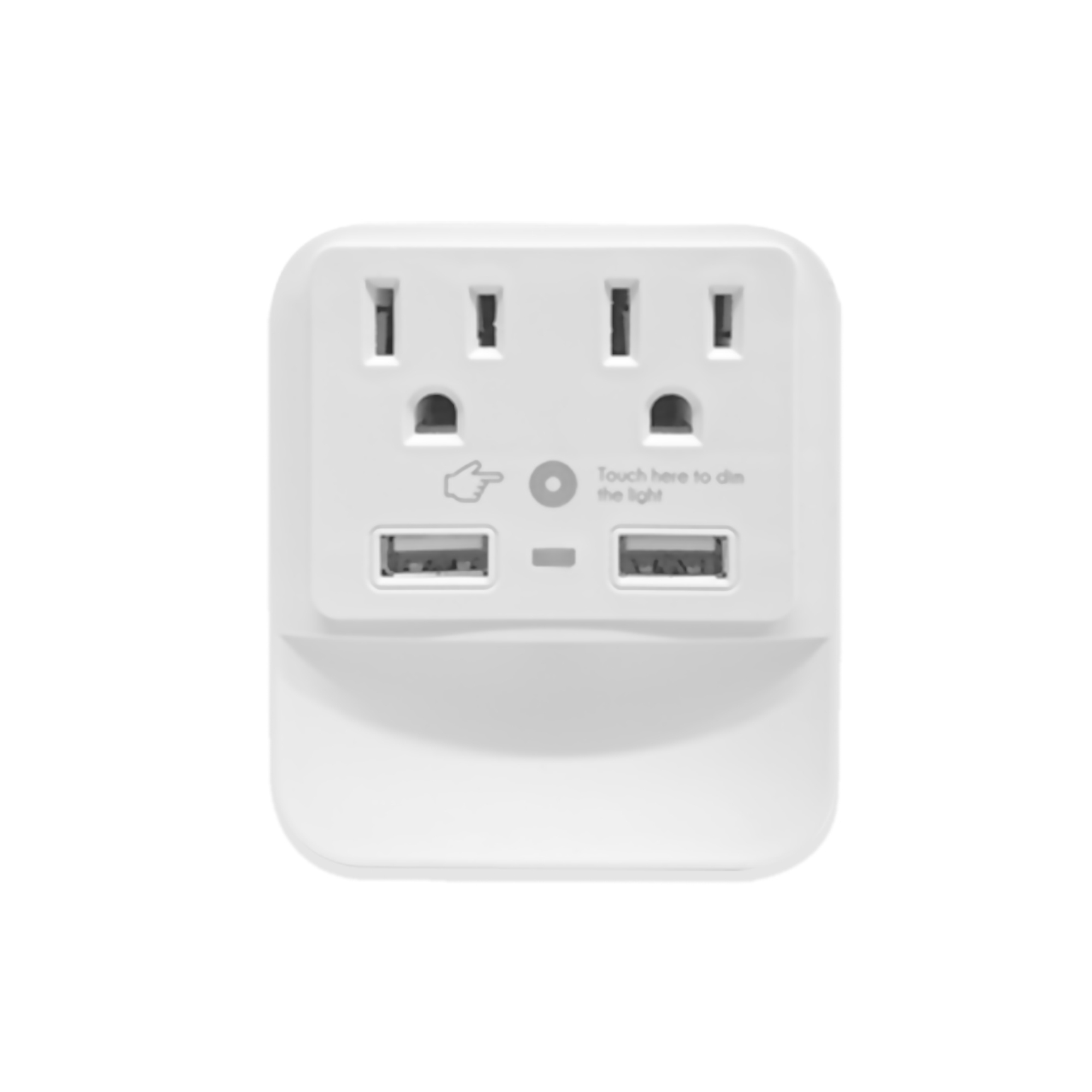 Lifeware, CIAO Tech 2 Outlet 2 USB with LED Light- White, Model ...