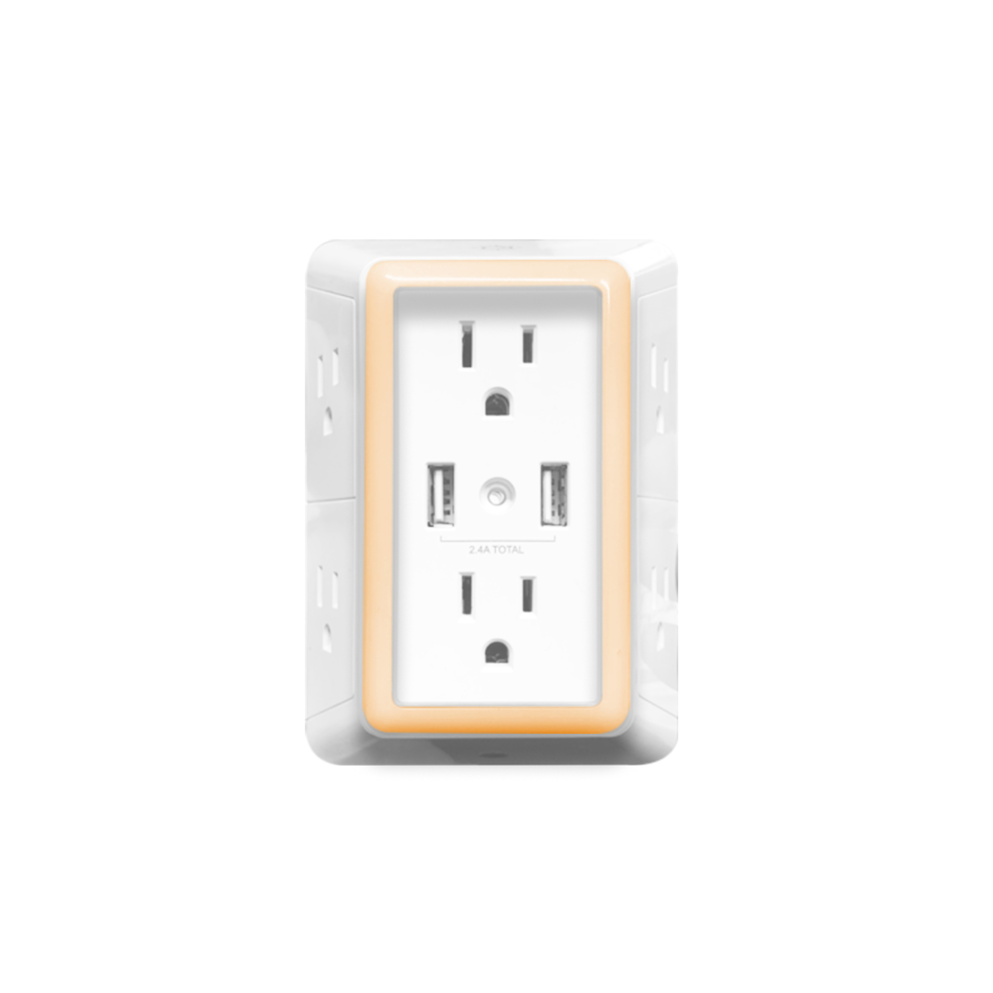 Lifeware, CIAO Tech 6 Outlets with 2 USB Ports LED, Model# CPAZY00-026 ...
