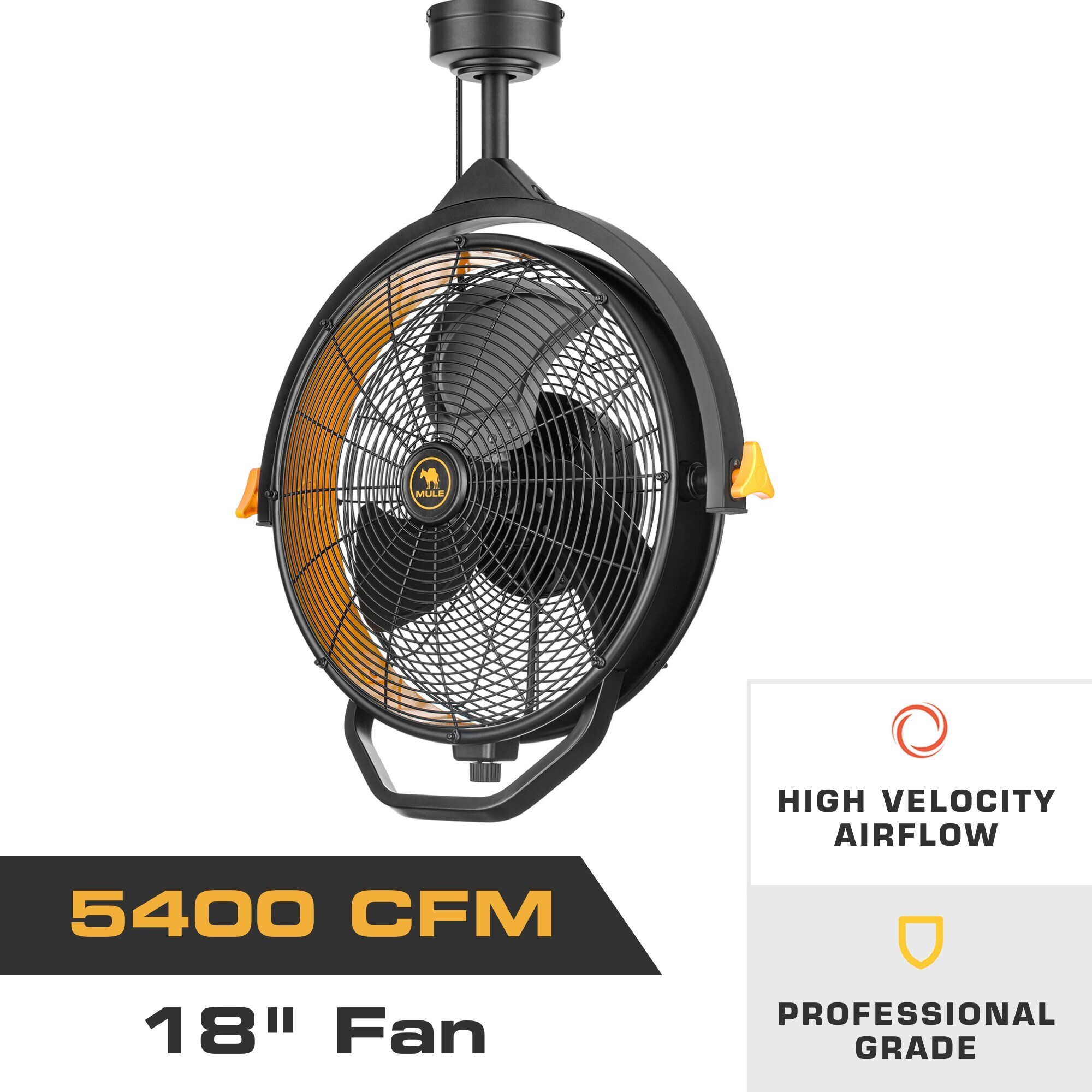 Mule, Mule Garage Ceiling Fan XL High Velocity Air Flow, Fan Type ...