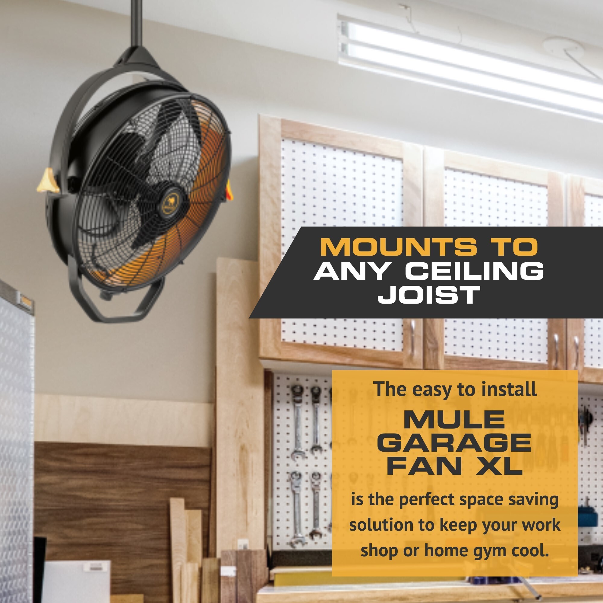 Mule, Mule Garage Ceiling Fan XL High Velocity Air Flow, Fan Type ...