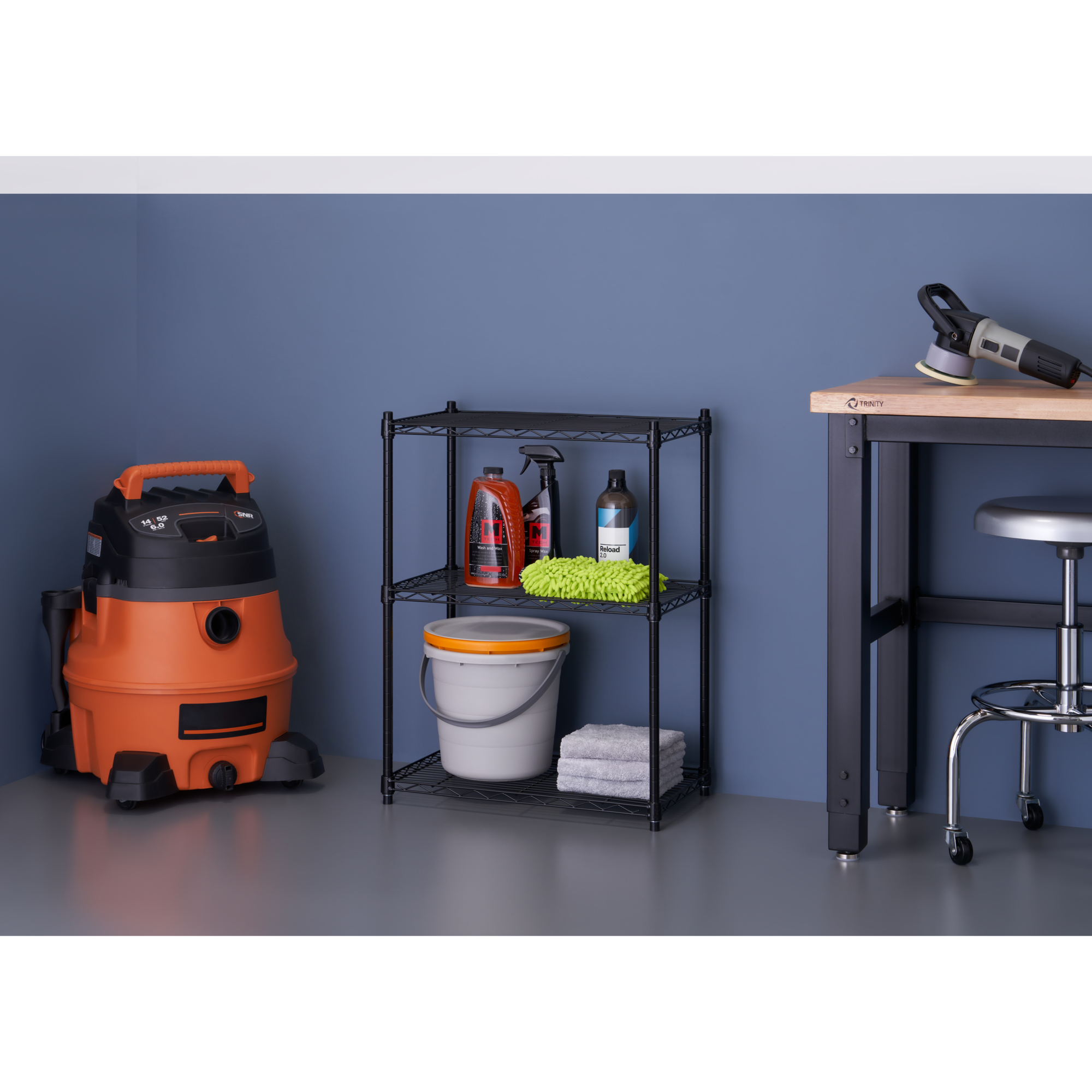 TRINITY 3-Shelf Pantry Wire Shelving Rack, 23in. x 13in. x 30in., Model ...