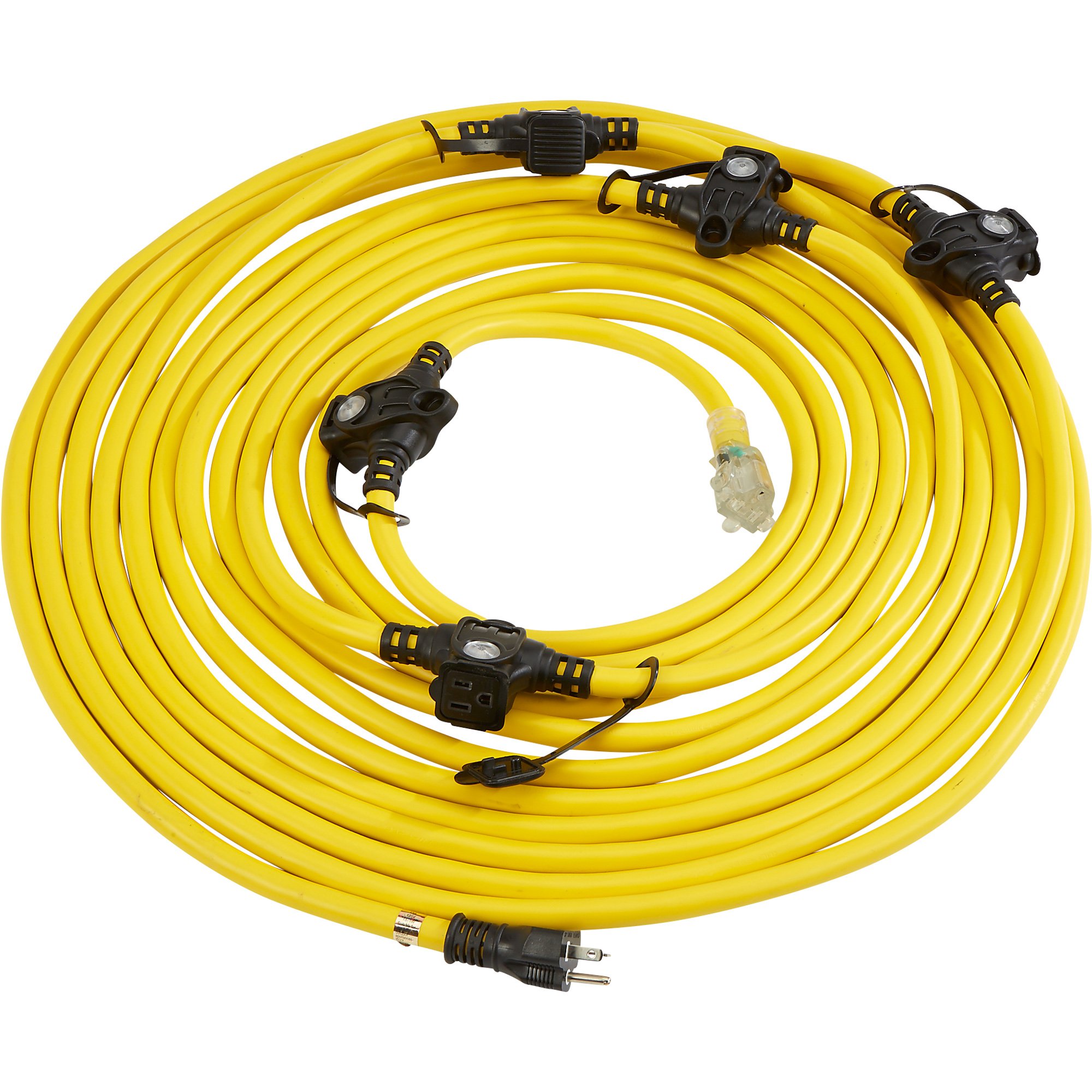 ElectraTrac Outdoor Extension Cord with 6 Outlets and Lighted ...