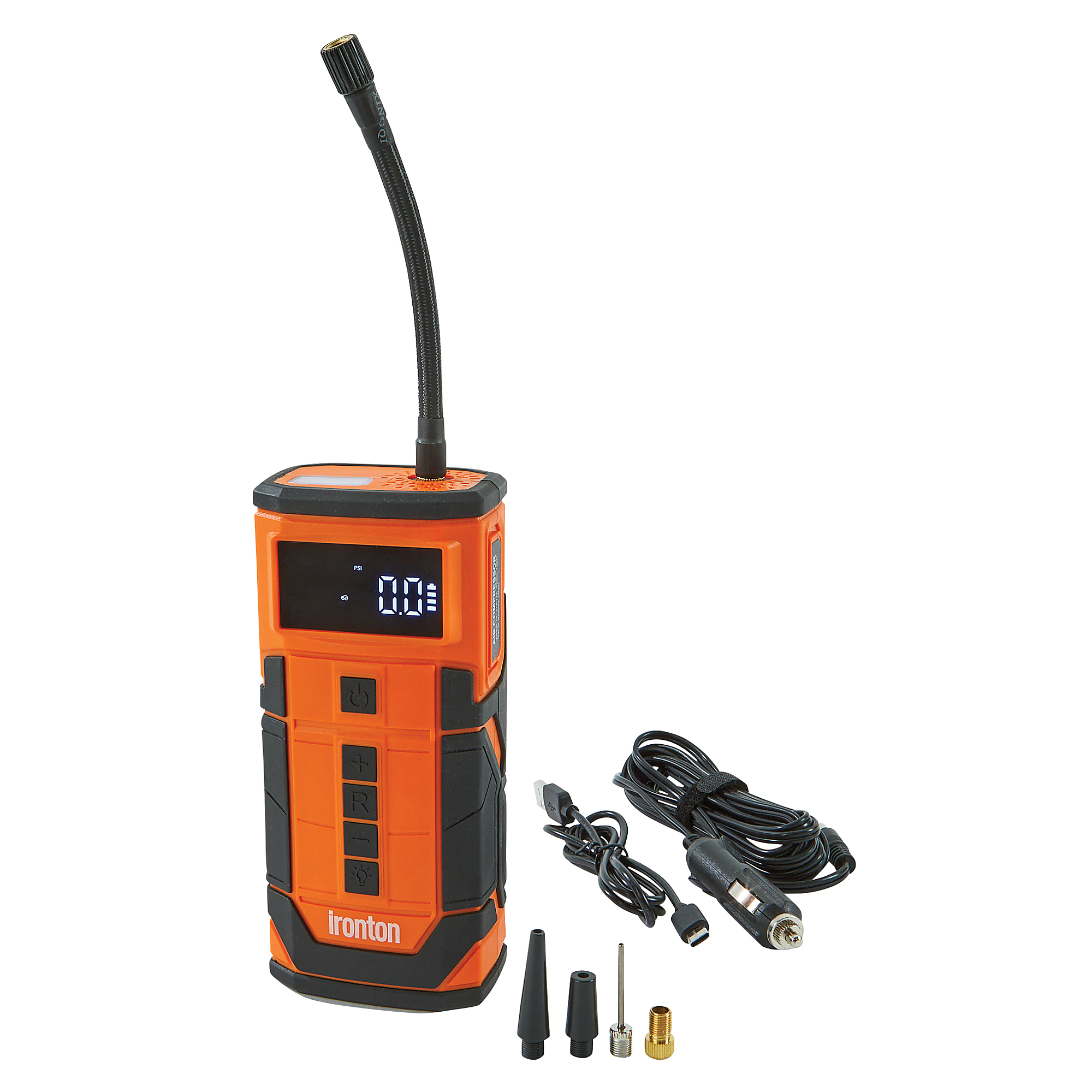 Ironton USB Rechargeable Portable Digital Tire Inflator/Air Compressor ...