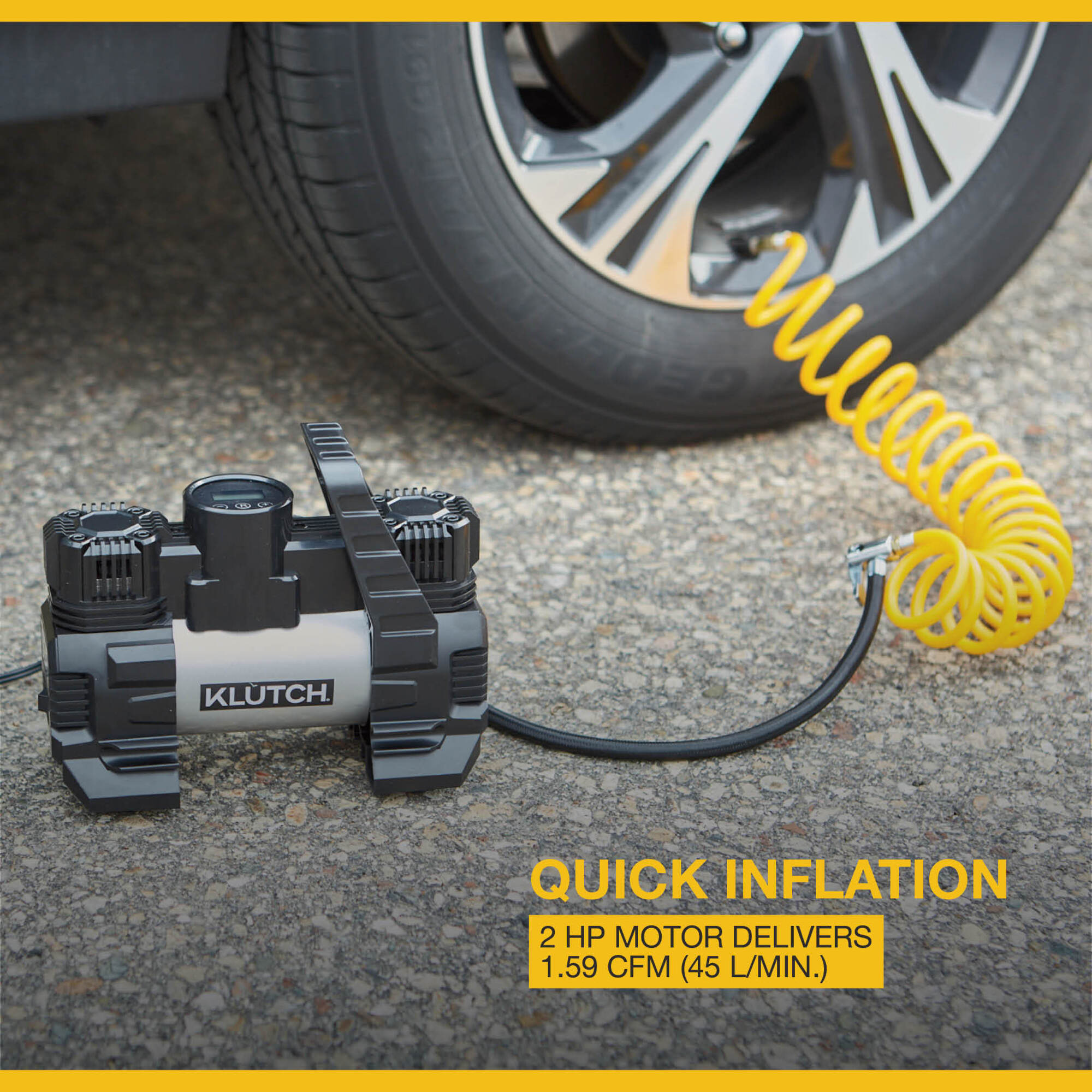 Klutch Digital Air Inflator, 1.59 CFM, 12V DC | Northern Tool