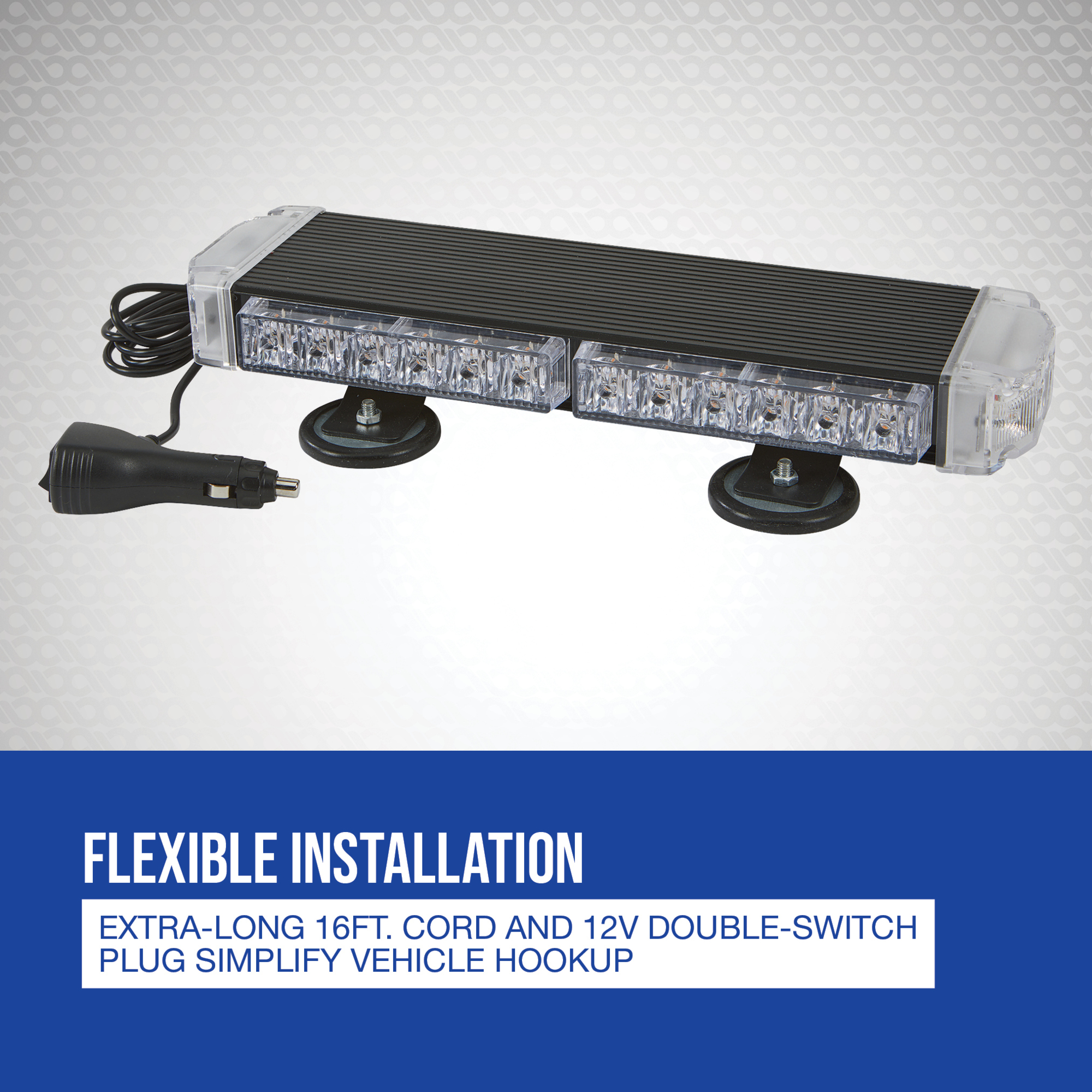 Strongway Slim LED Warning Light Bar with Magnetic Base, 15in., 30 ...