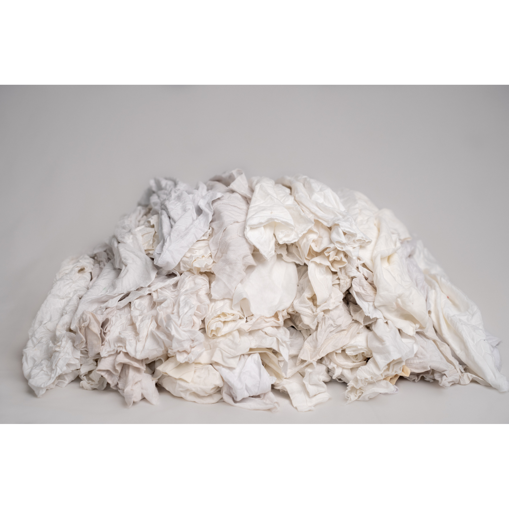 Carolina Textiles Recycled White Knit Rags, 15in., Cotton, 10-Lb. 70 ...