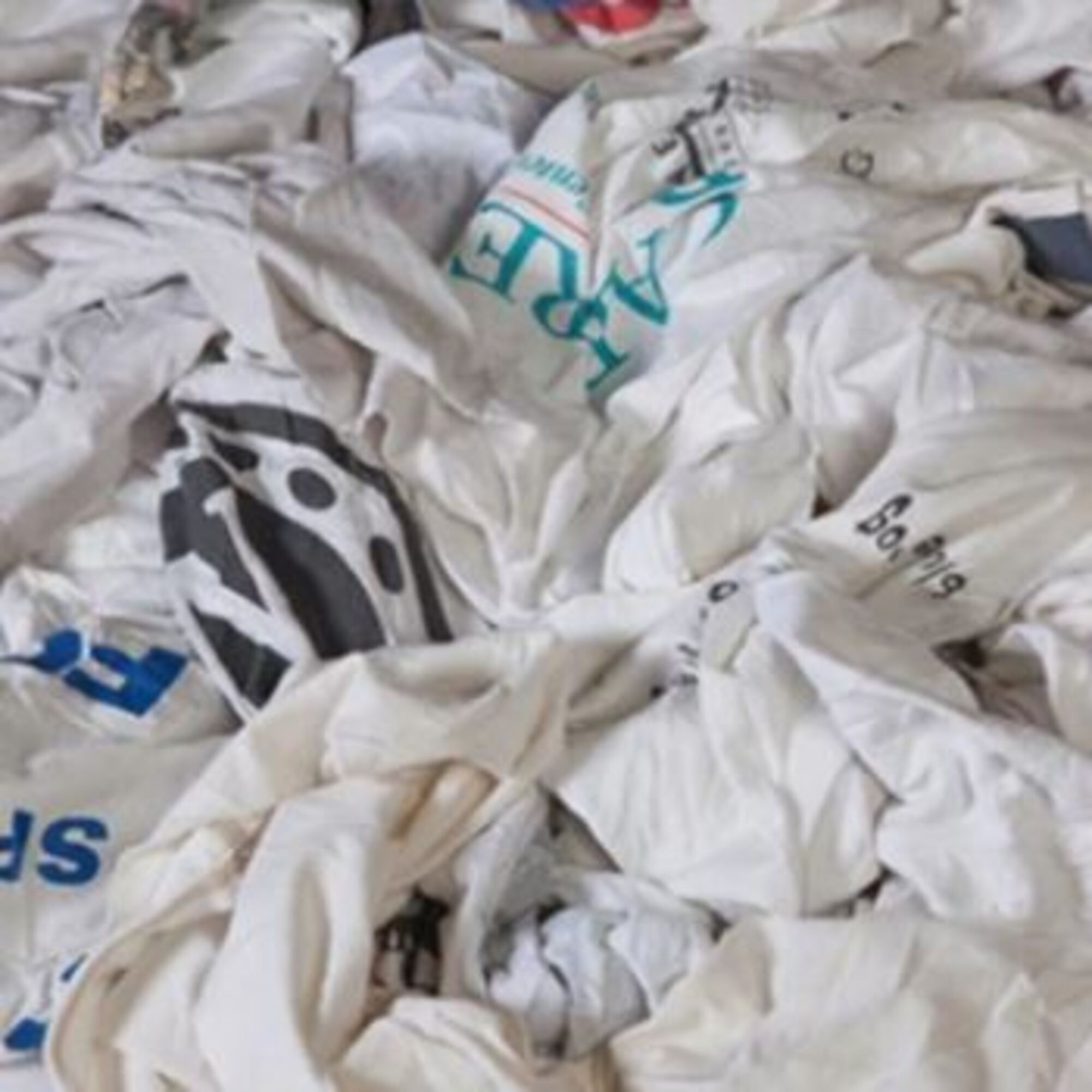 Carolina Textiles White Knit Rags with Print, 15in., Cotton, 50-Lb. 350 ...