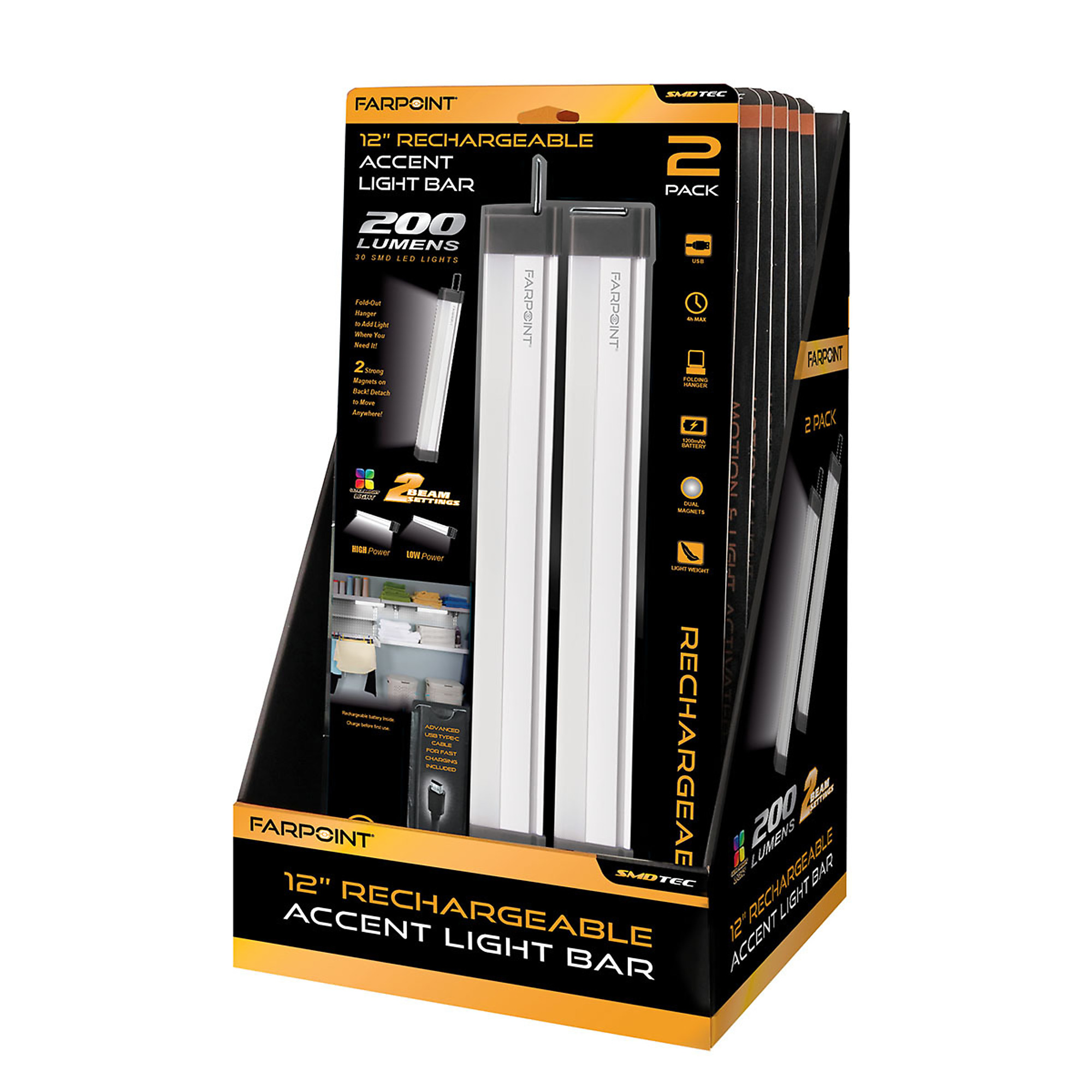 Farpoint Accent LED Light Bar, 200 Lumens, 2-Pk., Model# WMSL18206 ...