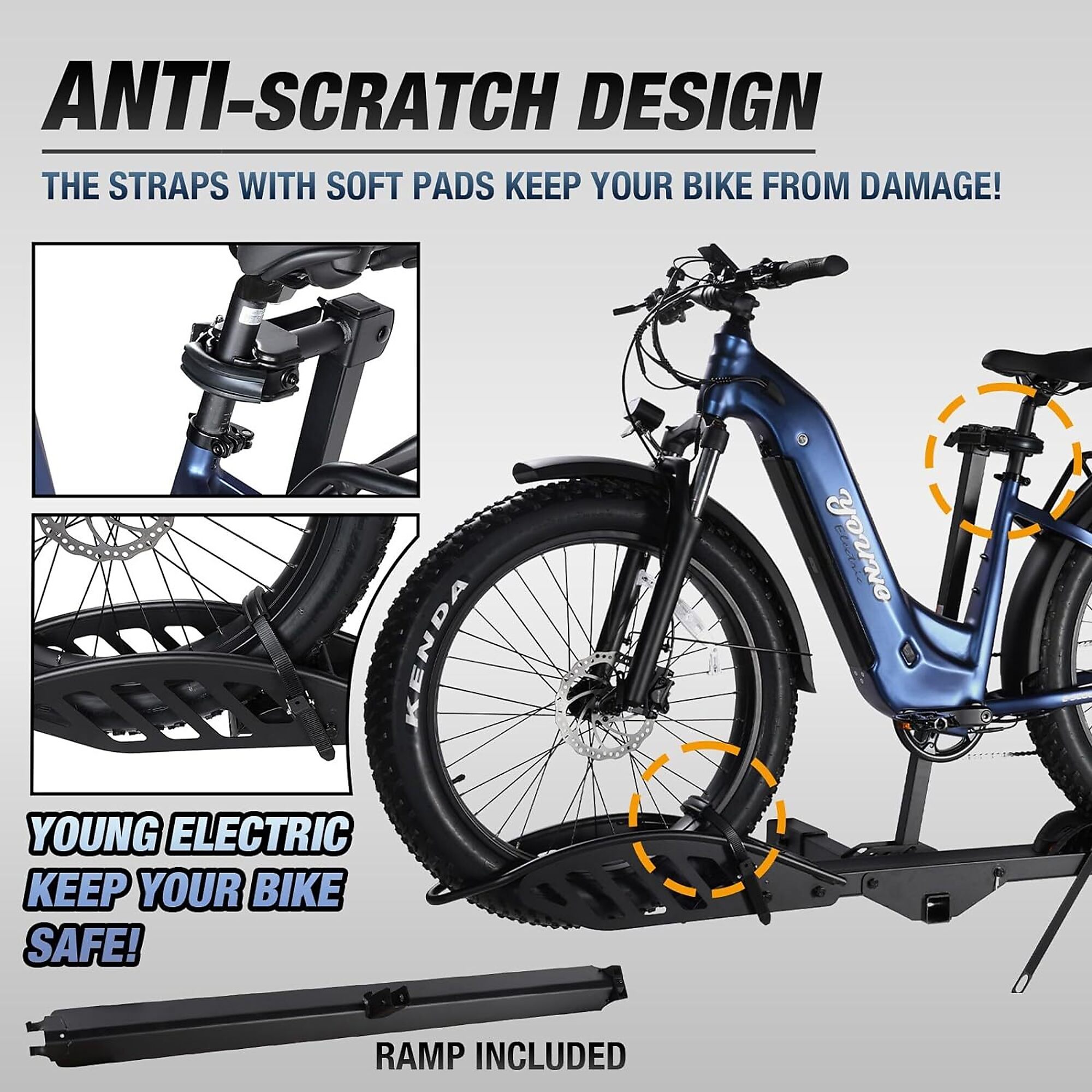 Young Electric, SOLE R Hitch E-Bike Rack With Ramp, Bike Capacity 1 ...