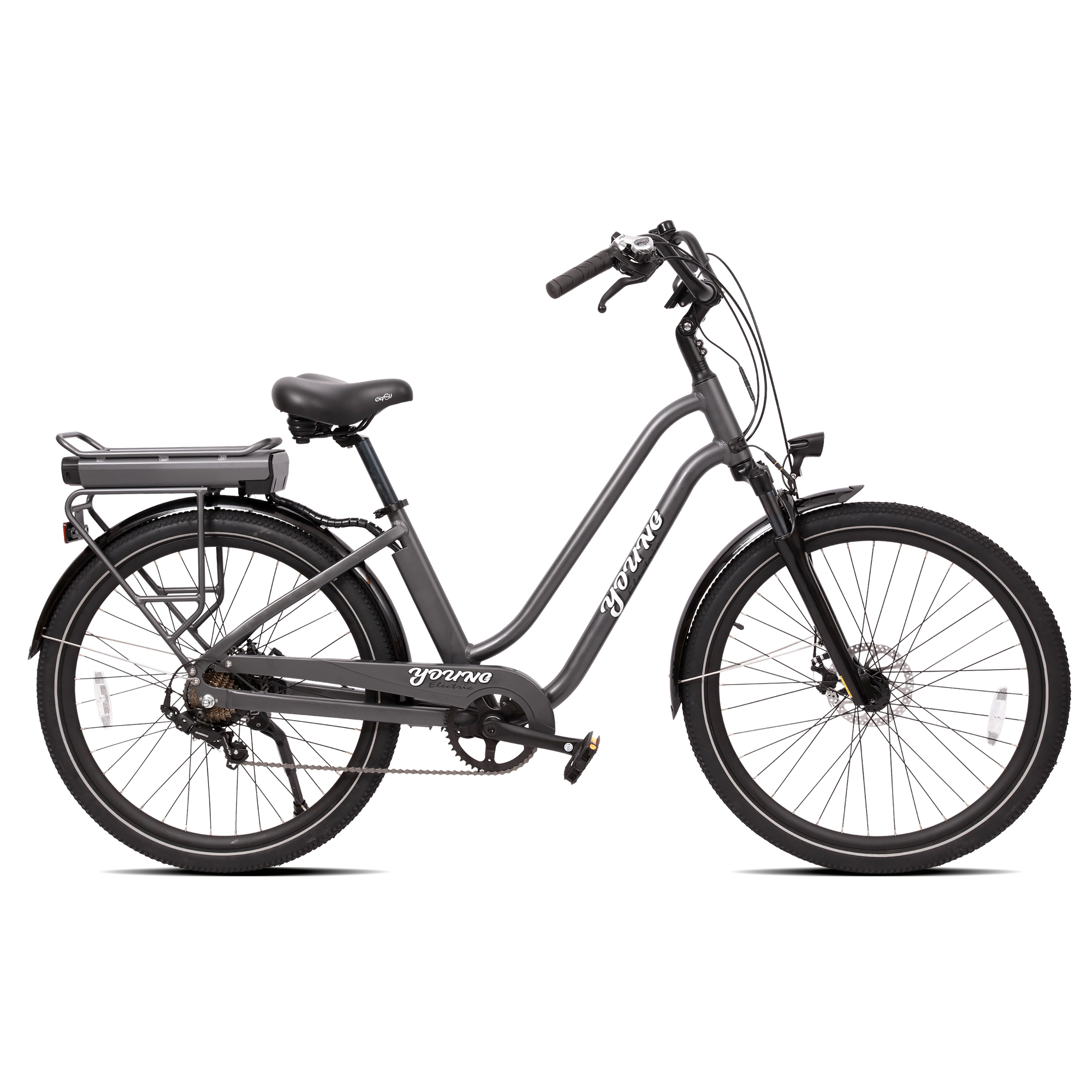 Young Electric, E-Vie Step-Through Matte Dark Grey, Max. Speed 20 MPH ...