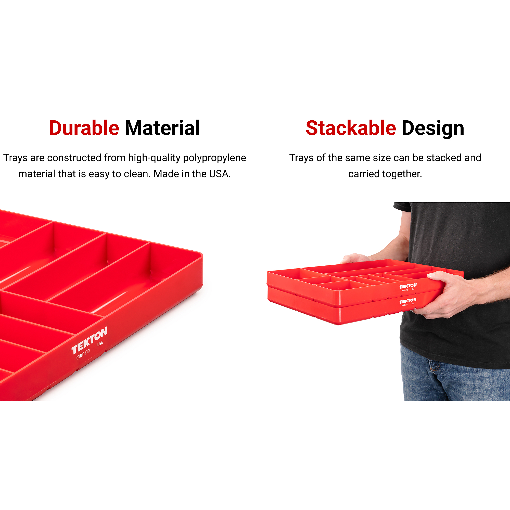 Tekton, 10-Compartment Organizer Tray (Black), Model# OTD11110 ...