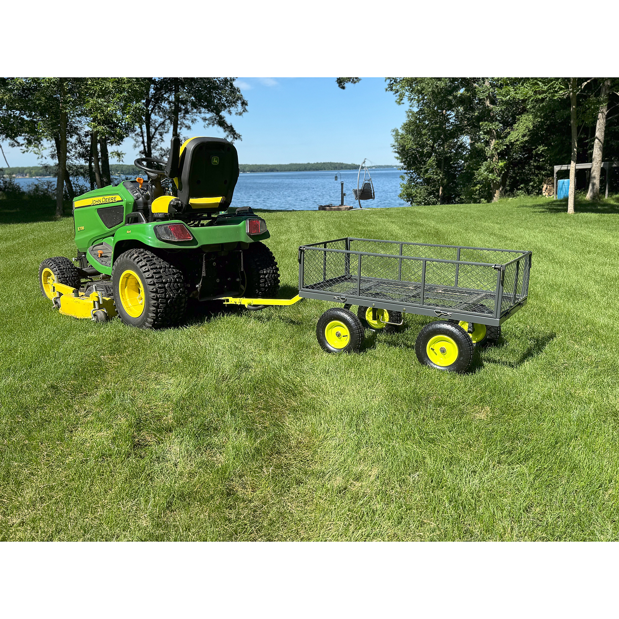 Yard Tuff, 3in.-1 Dual Side Dump Wagon, 24in. x 48in., Load Capacity ...