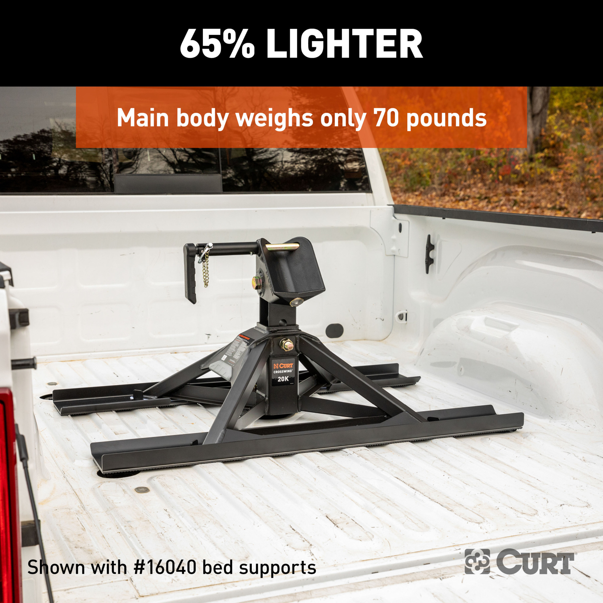 Curt Manufacturing, 20K CrossWing 5th Wheel Hitch for Gooseneck, Model ...