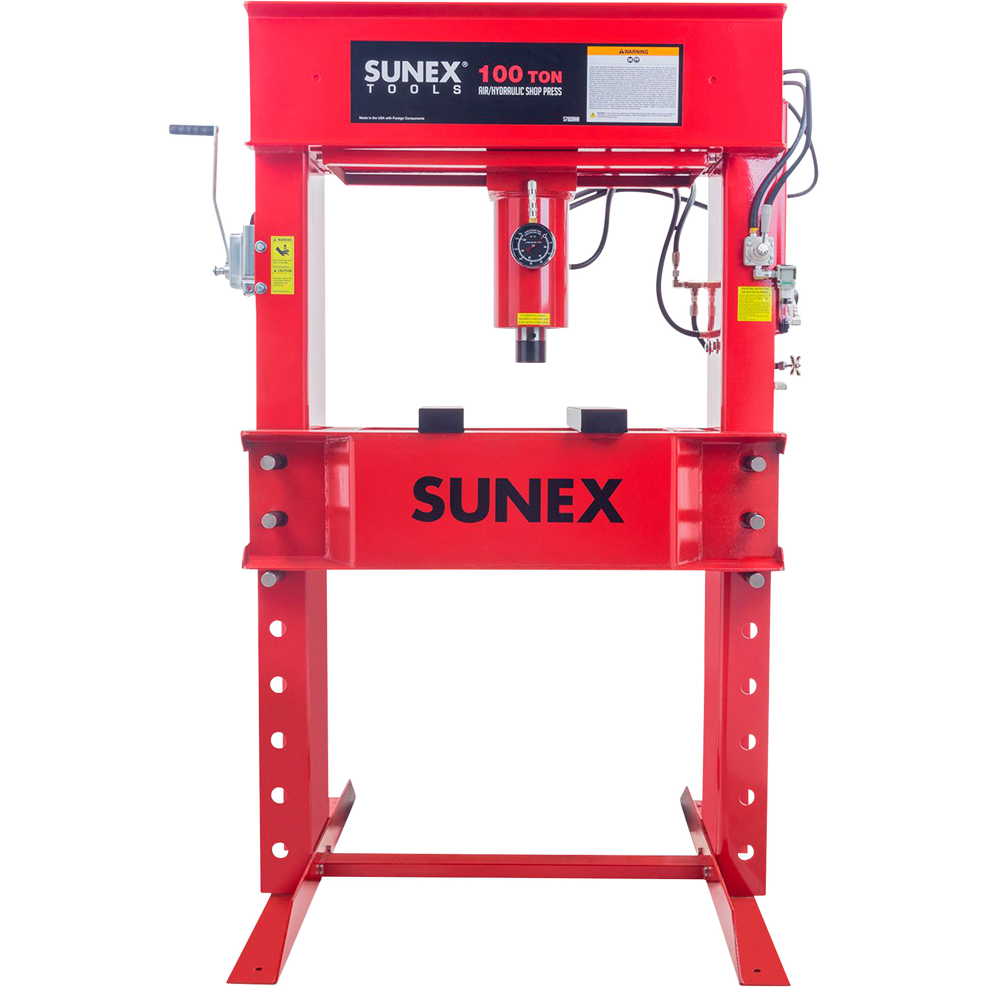 SUNEX 100-Ton Air/Hydraulic Shop Press, Model# 57100AH | Northern Tool