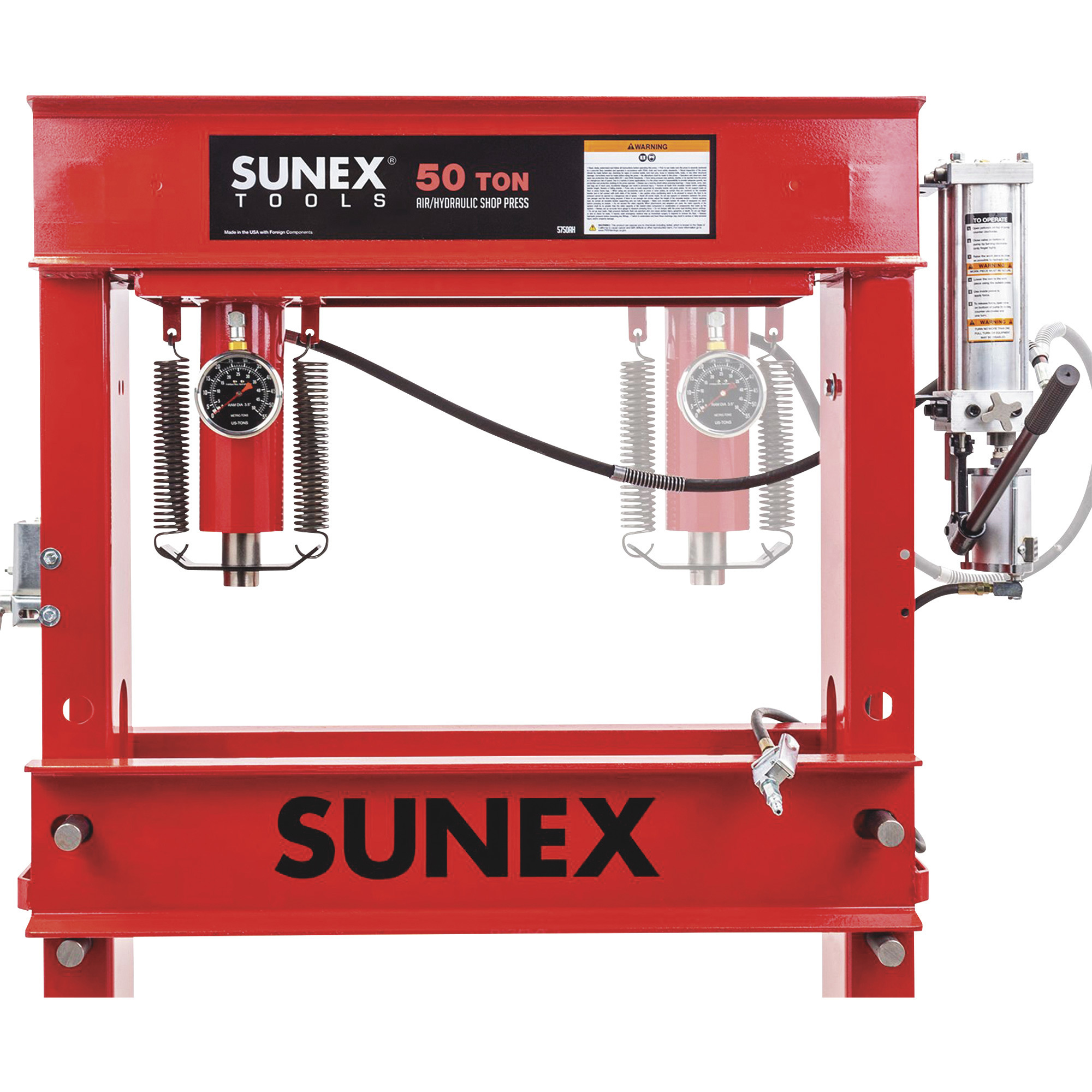 SUNEX 50-Ton Air/Hydraulic Shop Press, Model# 5750AH | Northern Tool