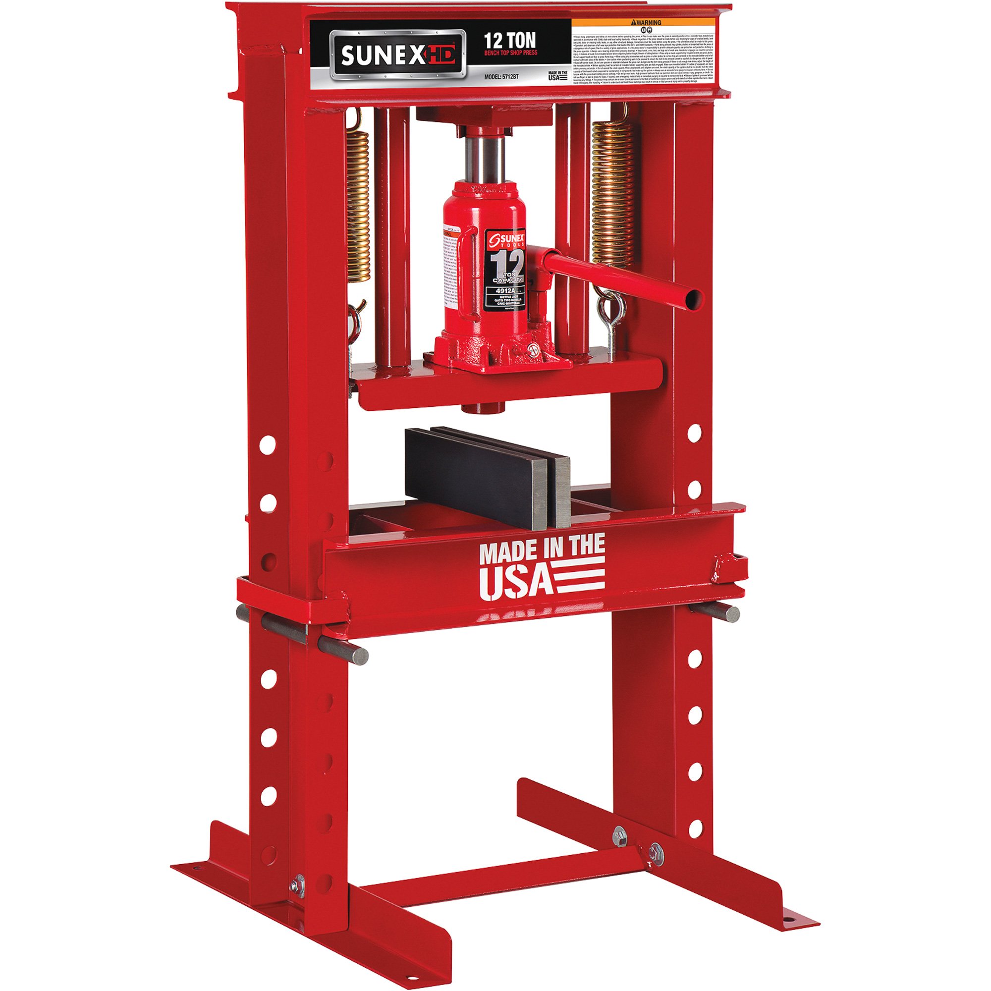 SUNEX 12-Ton Manual Benchtop Shop Press — Model# 5712BT | Northern Tool